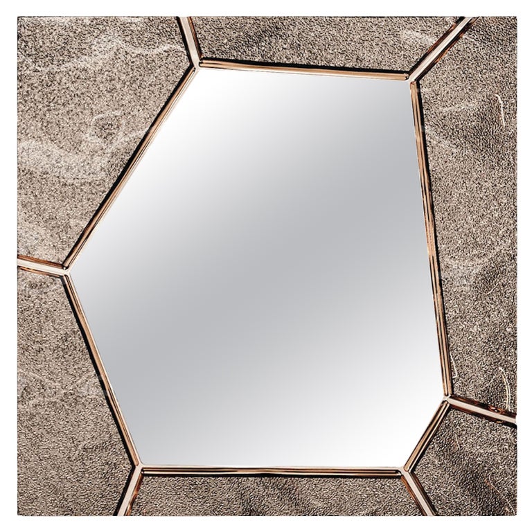 Fiam Italia Bronze Silica Mirror by Arik Levy For Sale at 1stDibs