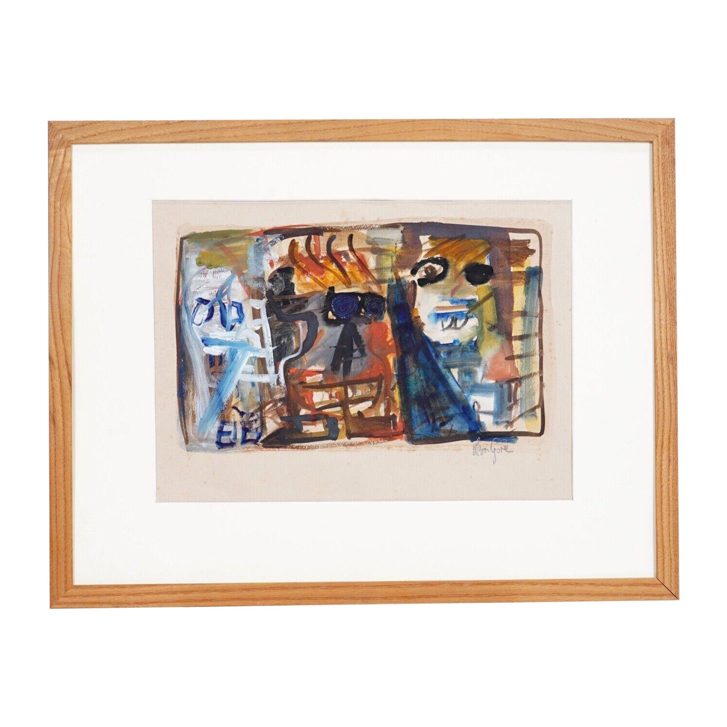 Vintage Contemporary Water Colour Painting Leon Gore at 1stDibs