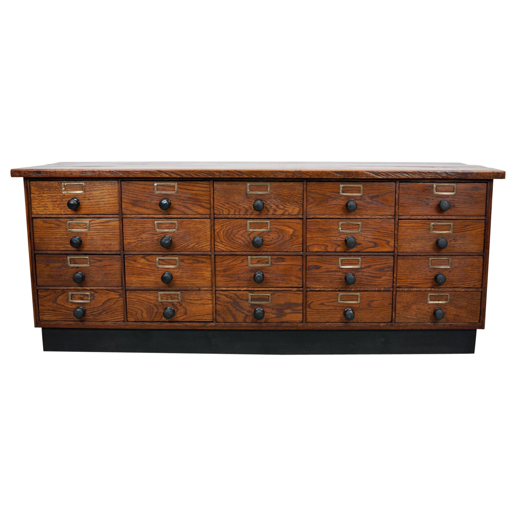 German Oak Filing Cabinet / Bank of Drawers, circa 1950s For Sale at ...