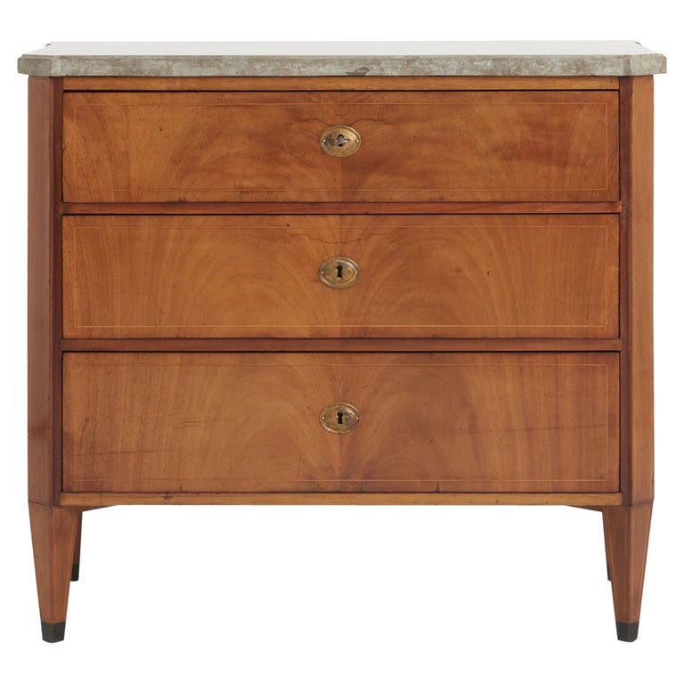 19th Century Marble top Chest of Drawers For Sale at 1stDibs