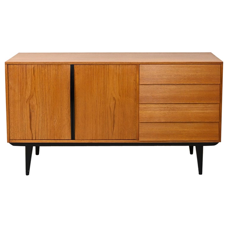 Scandinavian Sideboard with Black Details For Sale at 1stDibs