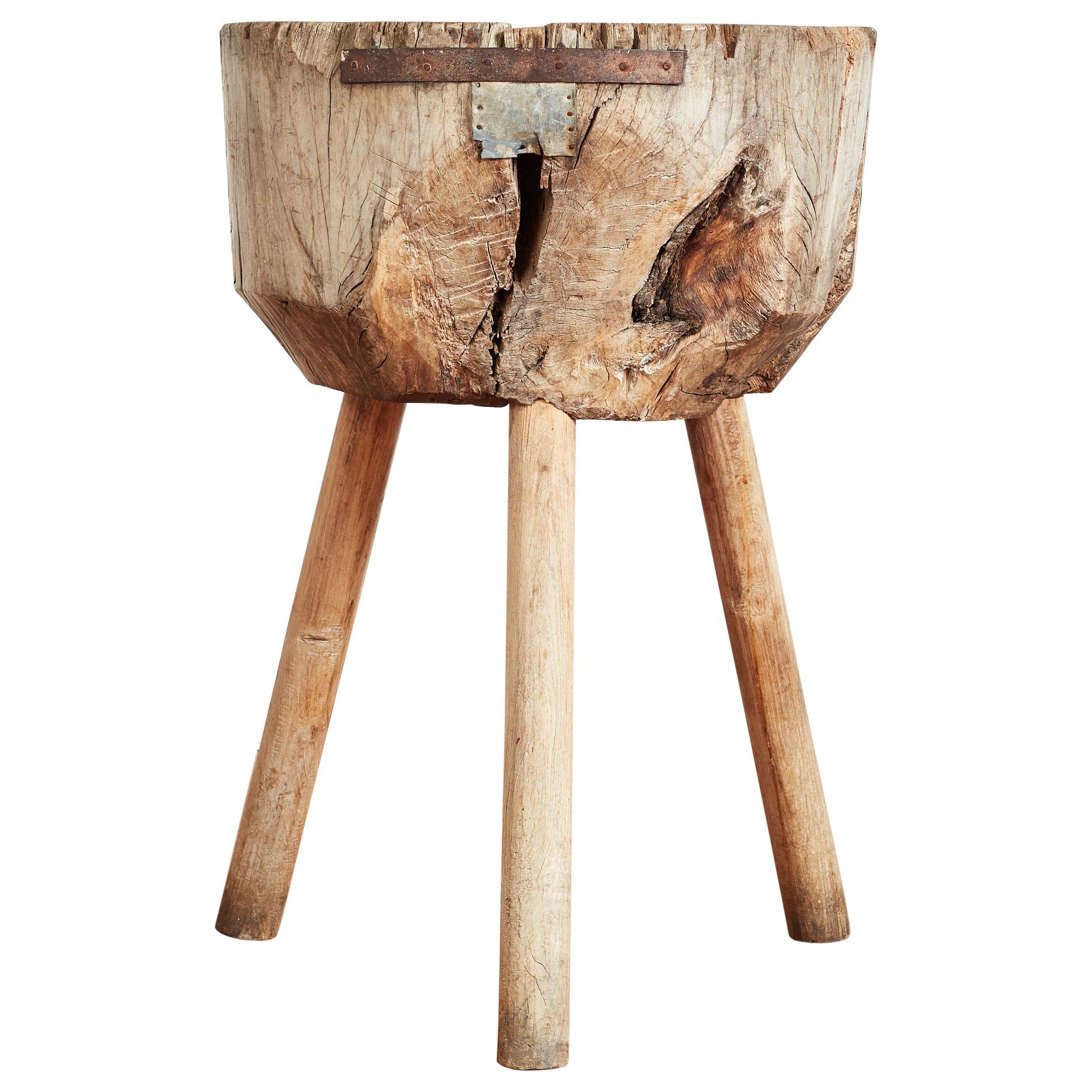 Small American Square Butchers Block Table at 1stDibs | small butchers ...