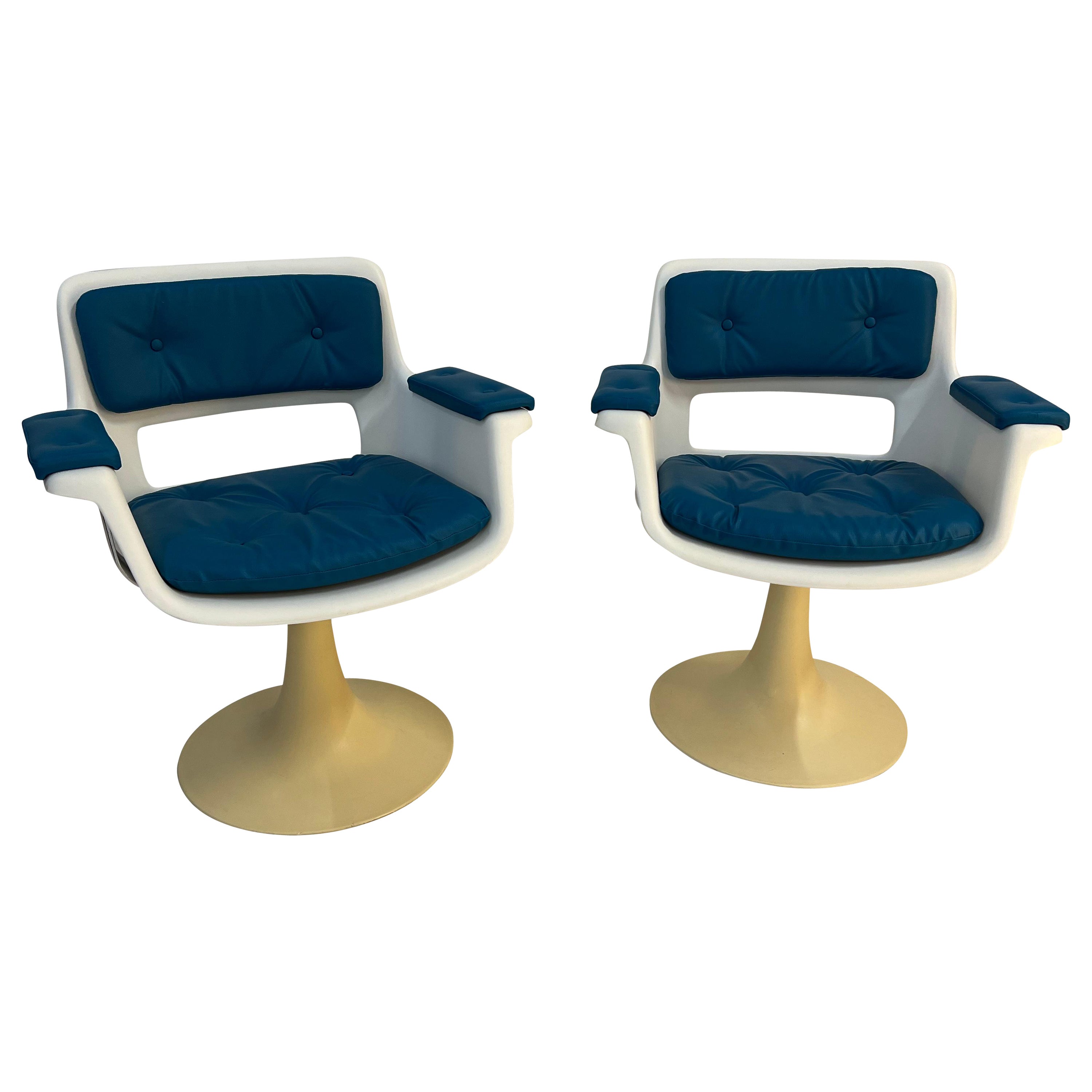 Fauteuil pivotant Albert Jacob Vintage 1970's En vente sur 1stDibs