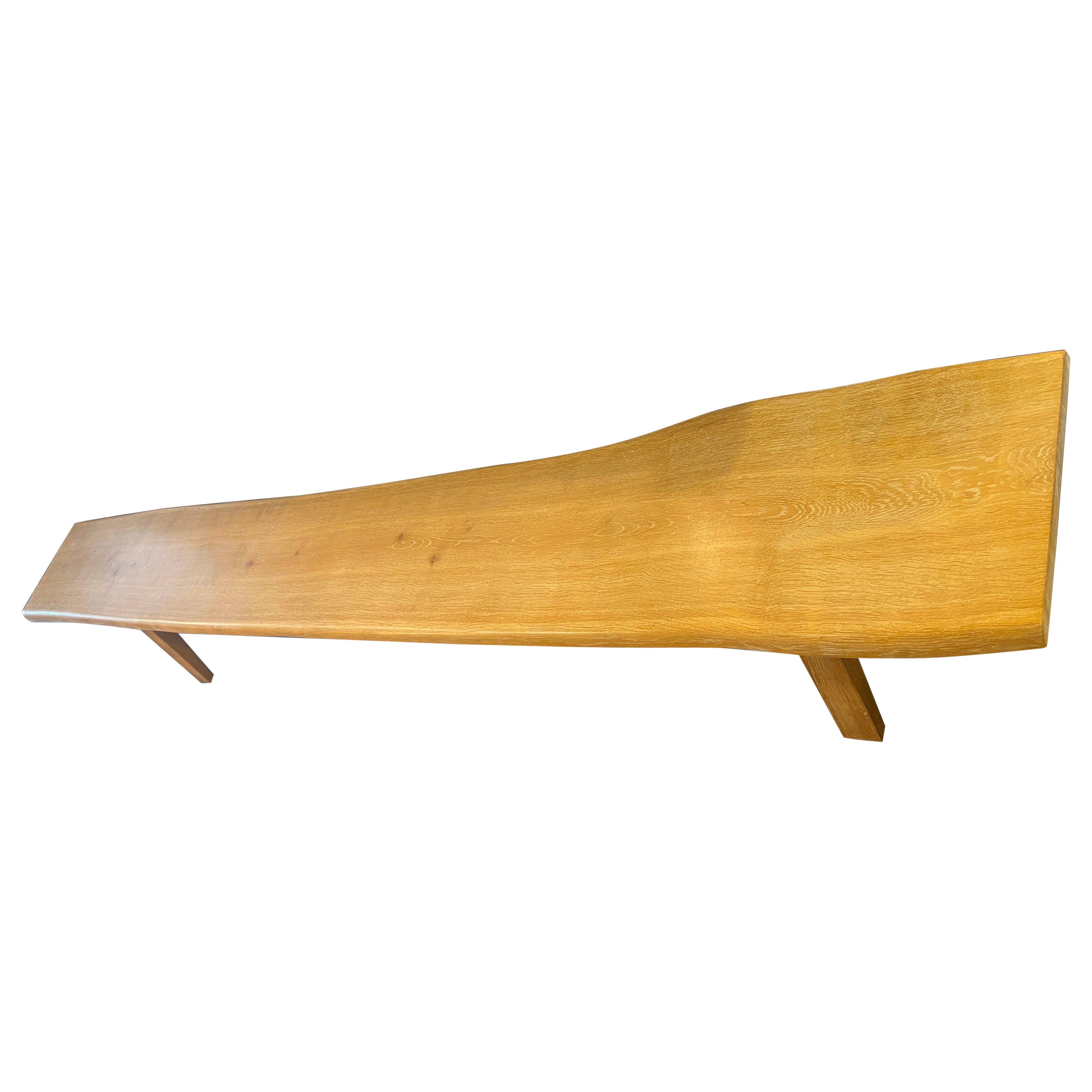 Live Edge White Oak Bench For Sale at 1stDibs | live edge benches for sale