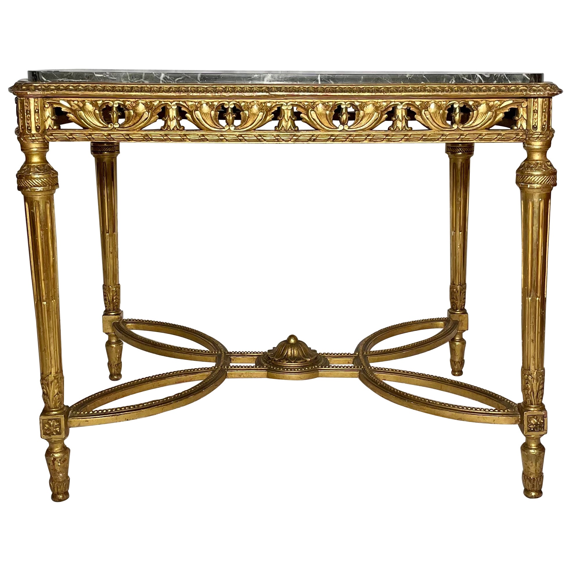 Antique English Burled Walnut Center Table, Circa 1890's. For Sale at ...