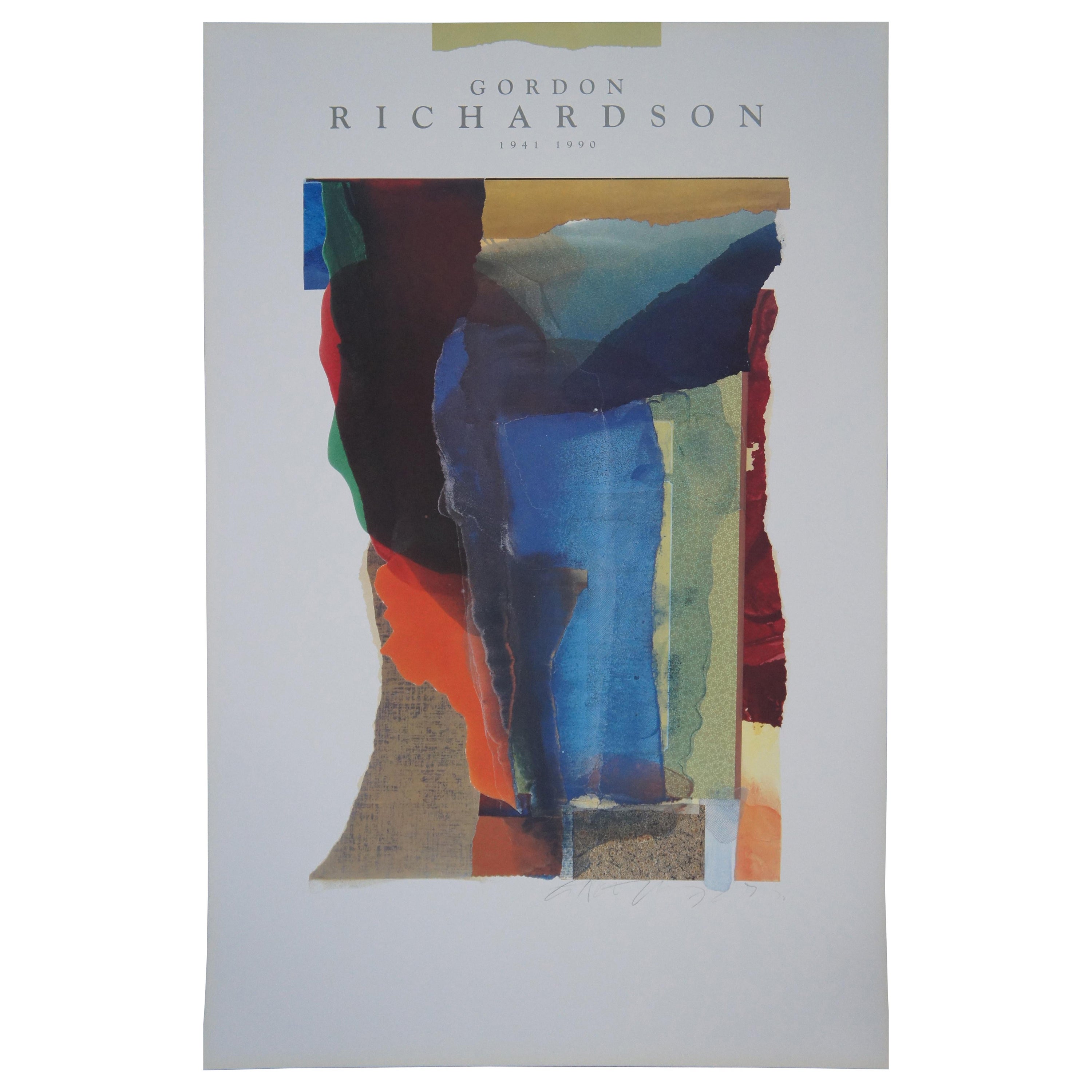 Vintage 1990 Gordon Richardson Abstract Pencil Signed Memorial Art ...