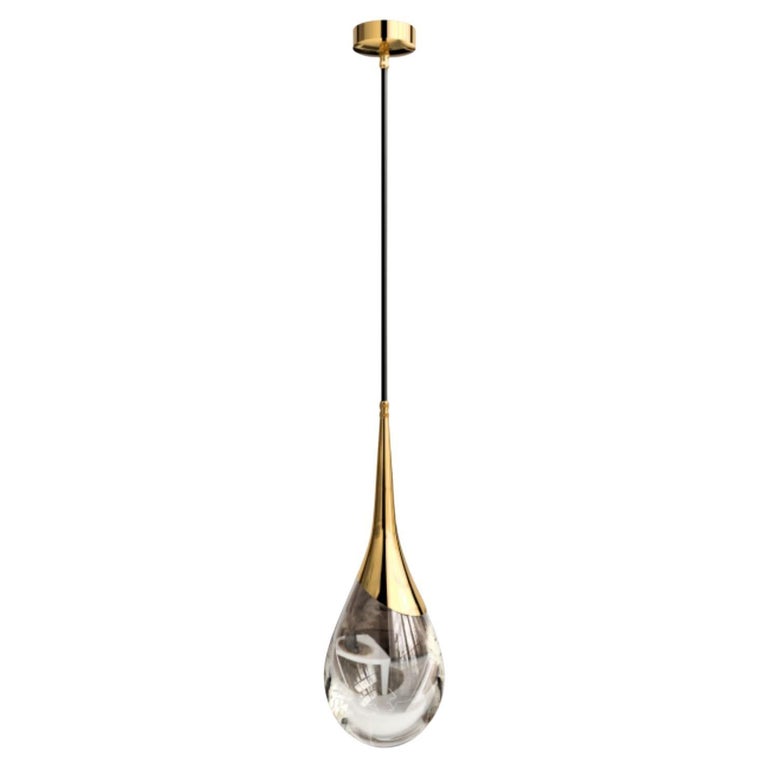 Perpetua Smooth Texture Brass Suspension Natural Finish For Sale at 1stDibs