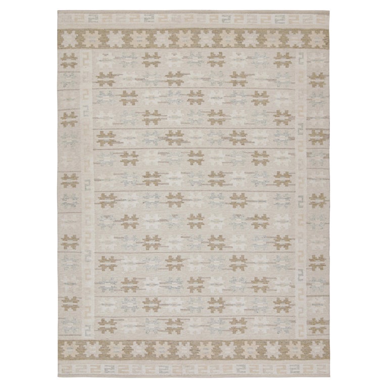 Rug and Kilim’s Scandinavian Style Kilim in Taupe and Beige-Brown ...