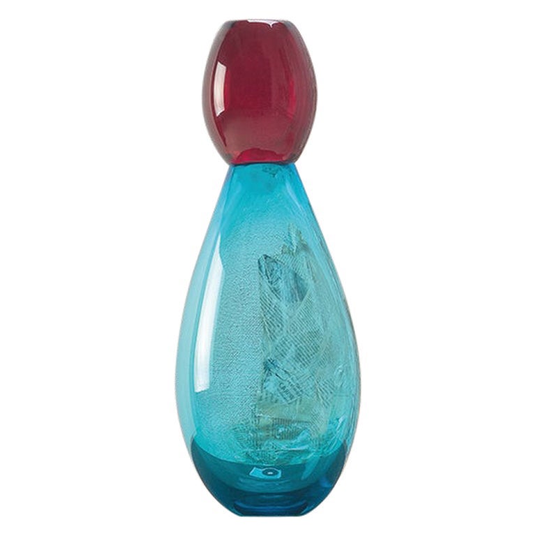 King Light Blue Vase by Purho For Sale at 1stDibs