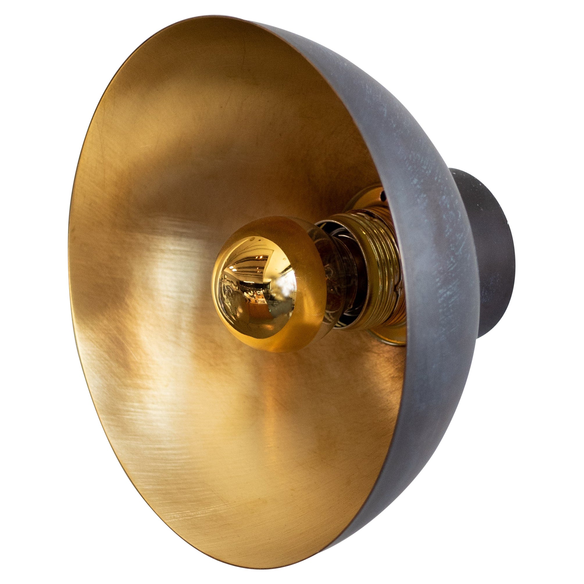 Natural Brass Contemporary-Modern Wall Cylinder Light Handcrafted in ...
