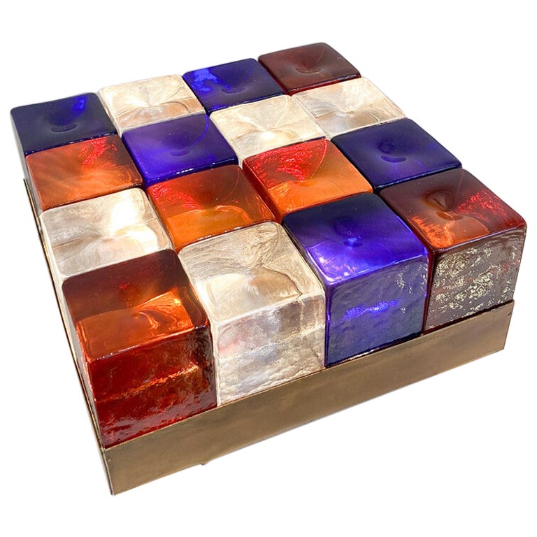 Contemporary Modular Murano Glass Table Lamp For Sale at 1stDibs