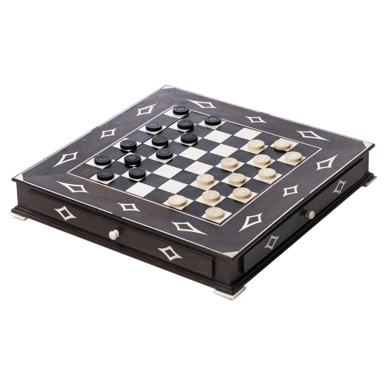 19th C American Marbleized Slate Chess Board For Sale at 1stDibs