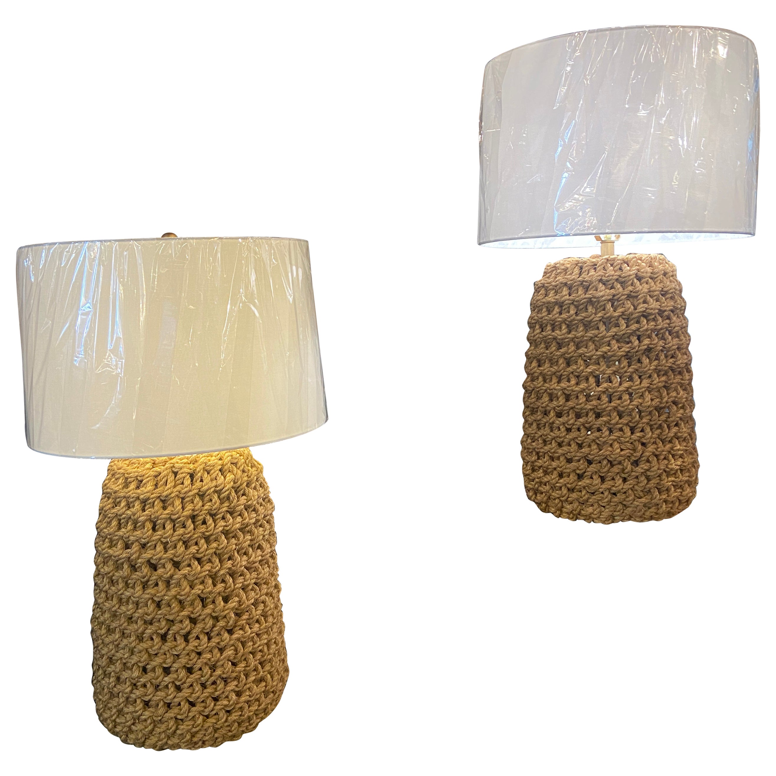 Sailing Rope Braided Lamp For Sale at 1stDibs