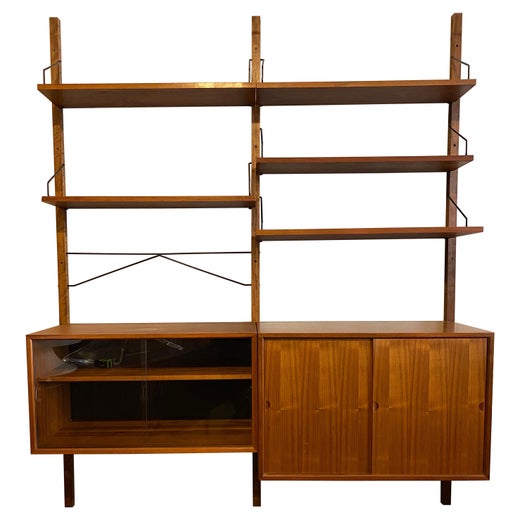 1950s Teak Modular Danish Royal System Shelving by Poul Cadovius Office ...