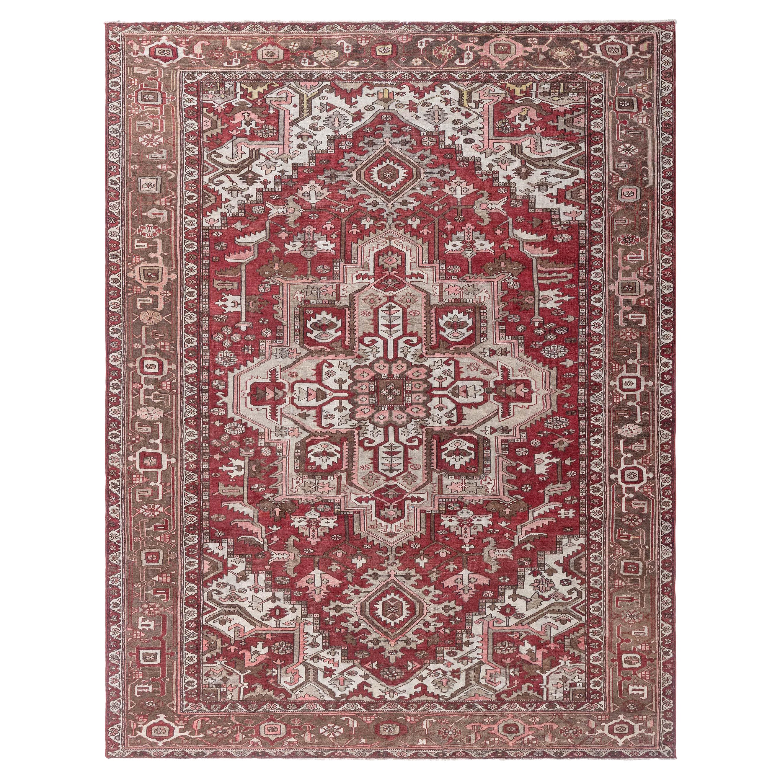 Doris Leslie Blau Collection Antique Persian Heriz Red Wool Rug For ...
