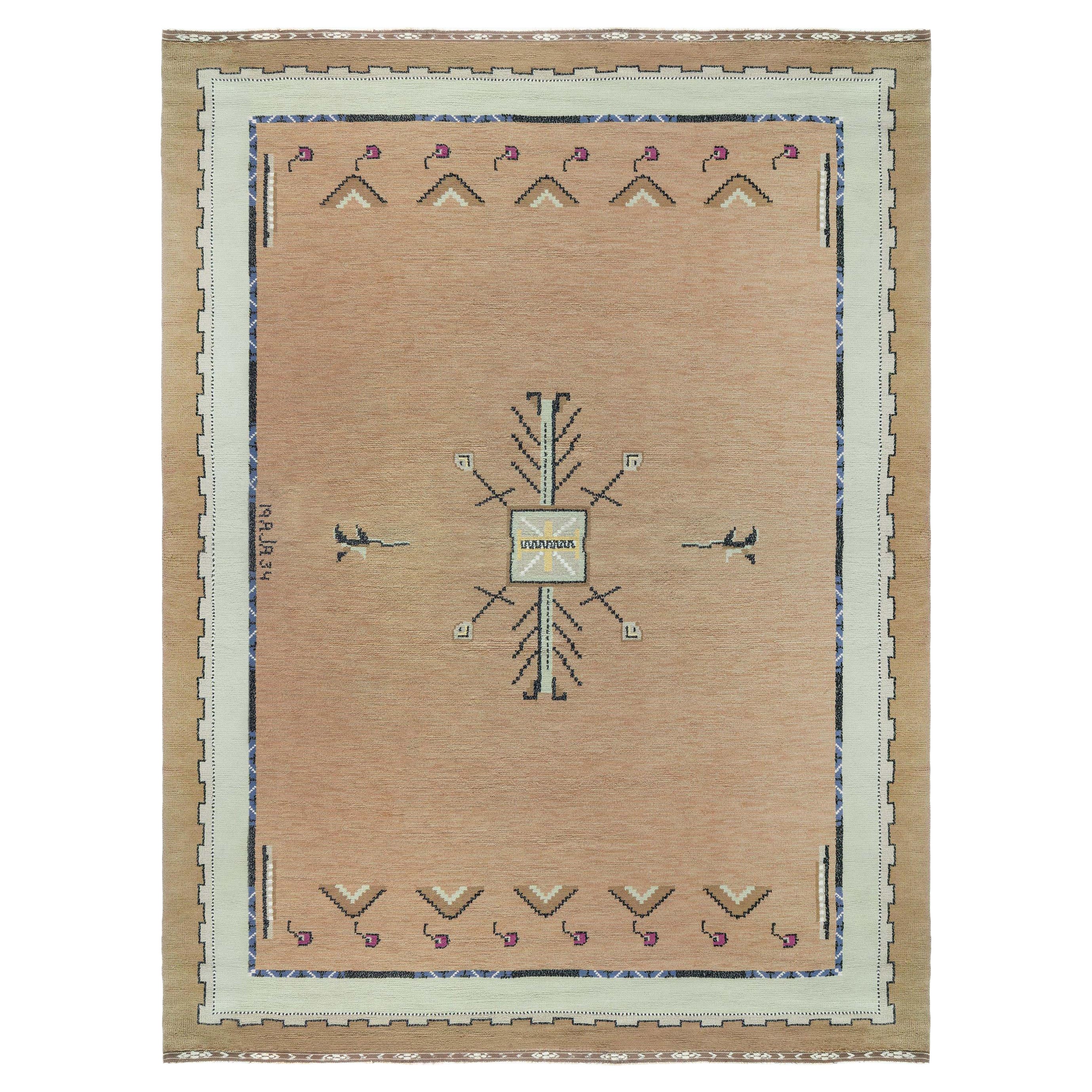 Vintage Swedish Pile Weave Rug, 1931 For Sale at 1stDibs