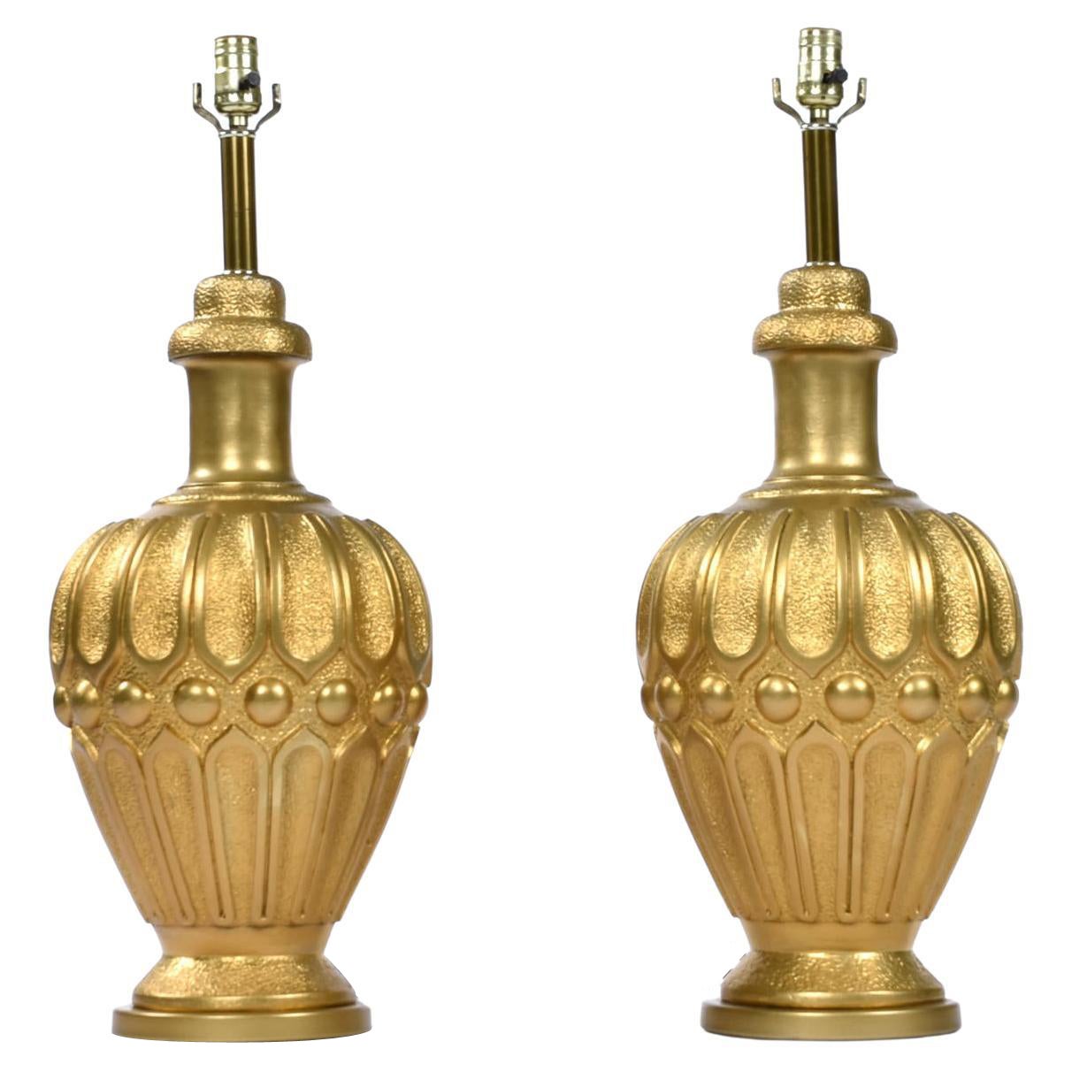 Anthony California Lacquer and Brass Hollywood Regency Etched Glass ...