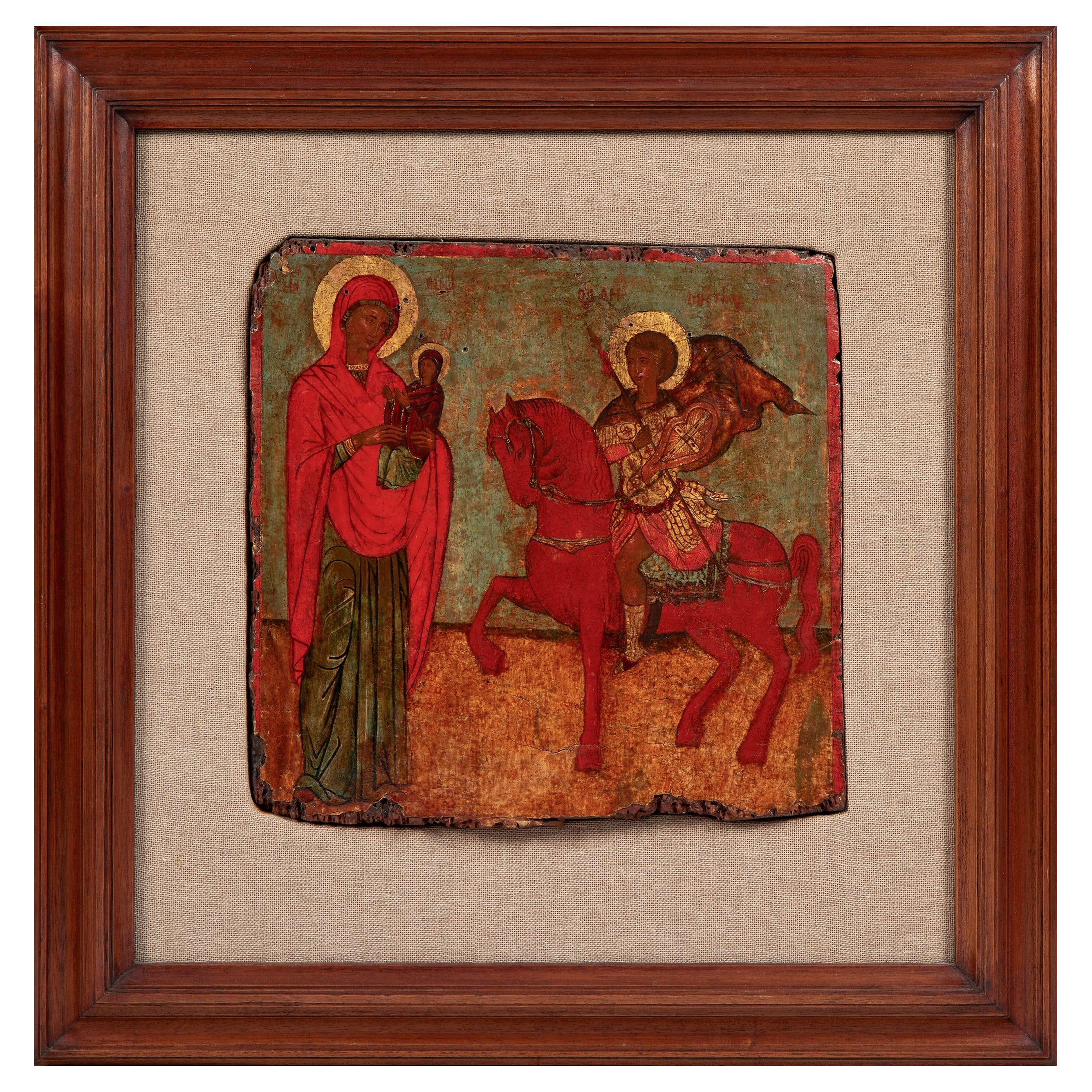 16th Century Cretan Icon of Saint Ana with the Virgin and Saint ...