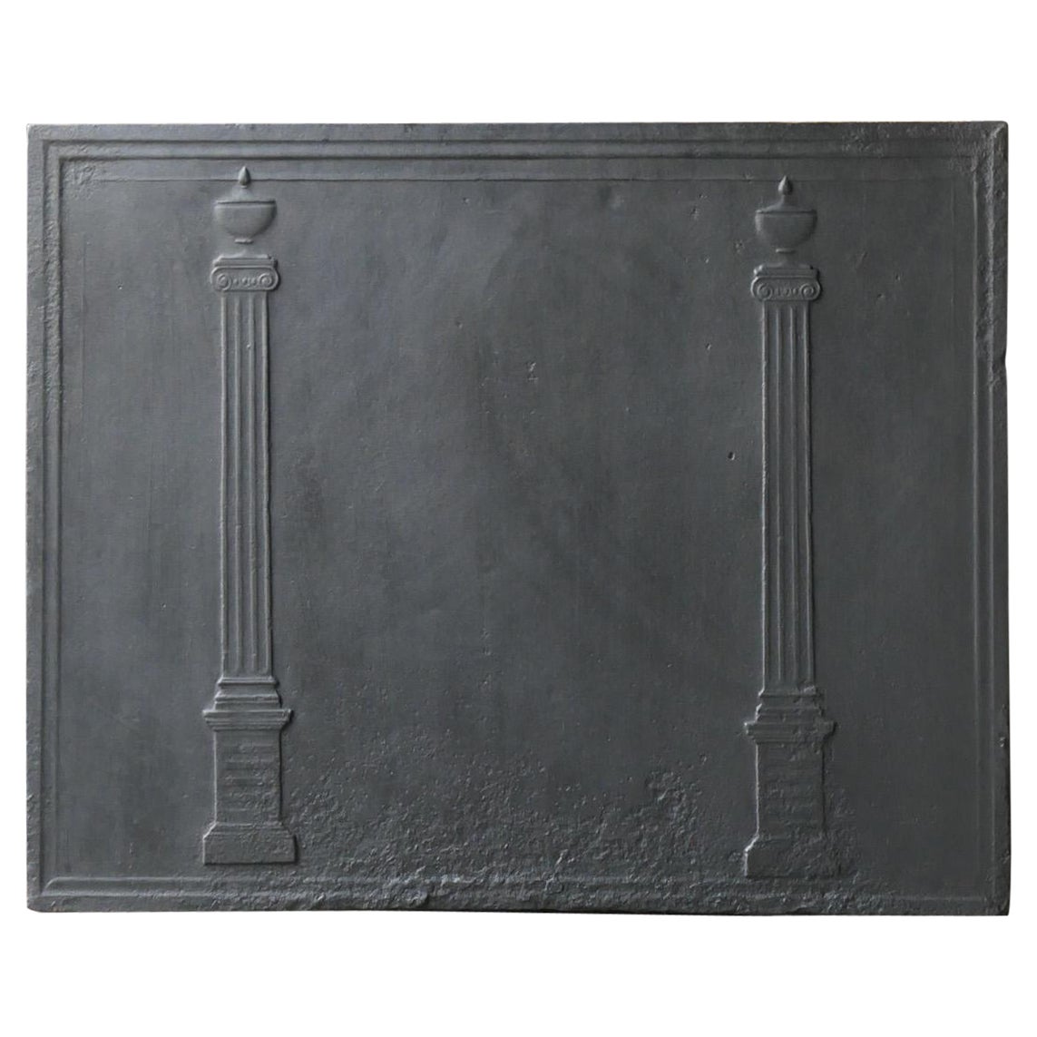 Antique French 'Pillars of Freedom' Fireback, 18th - 19th Century For ...
