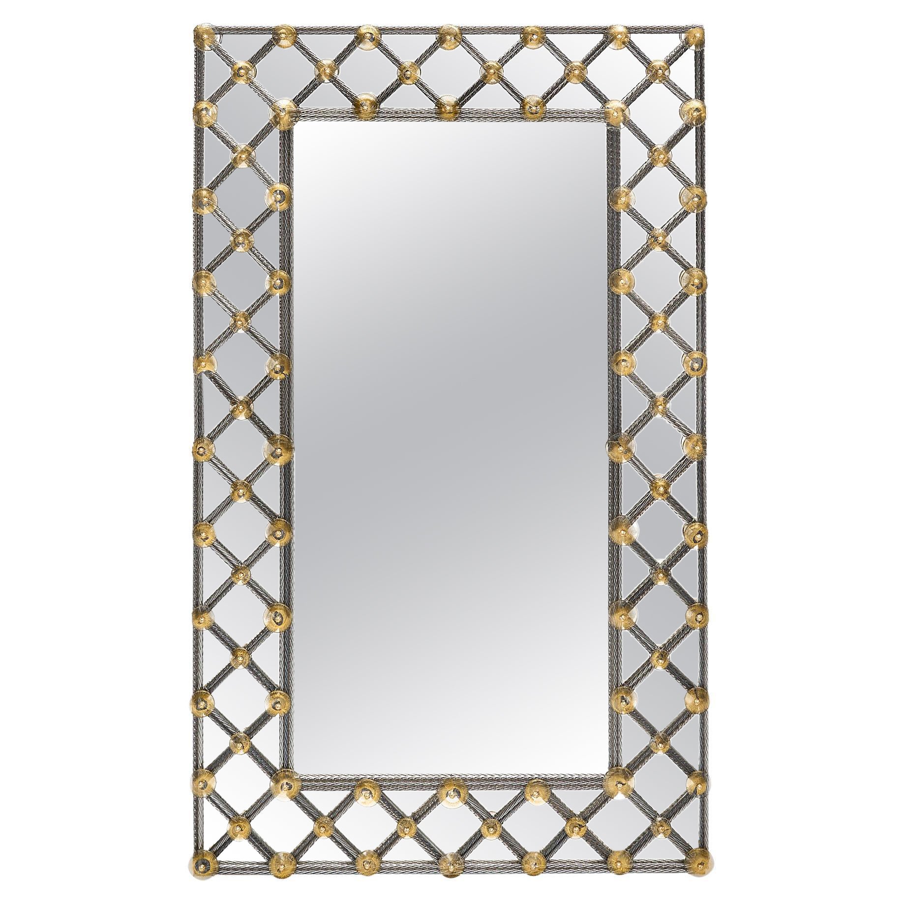 Venetian Murano “Losanghe” Mirror For Sale at 1stDibs