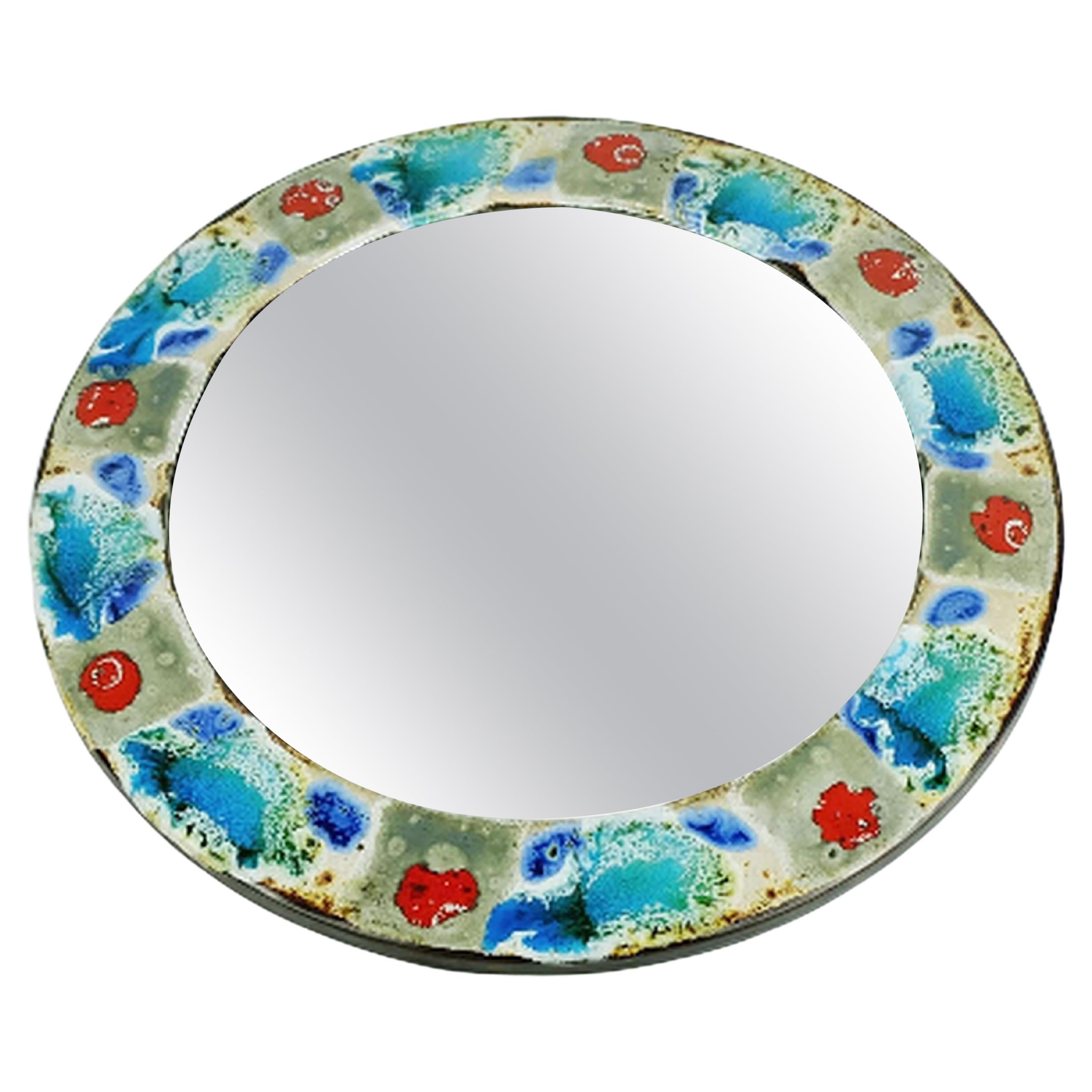 Colorful Impressed Sea Urchin Porcelain Framed Mirror at 1stDibs | sea ...