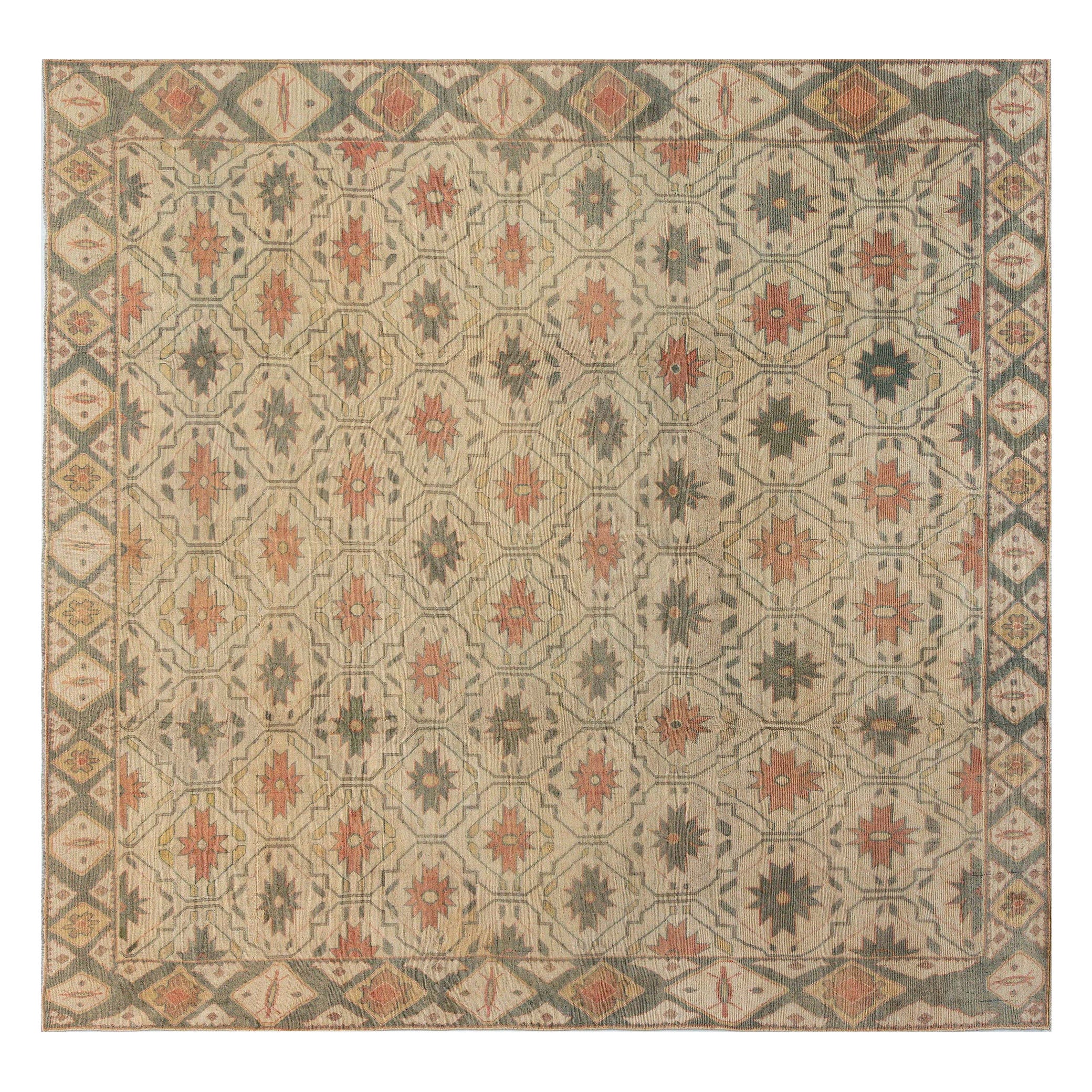 Purple Handmade Vintage Overdyed Wool Rug with Allover Motif For Sale ...