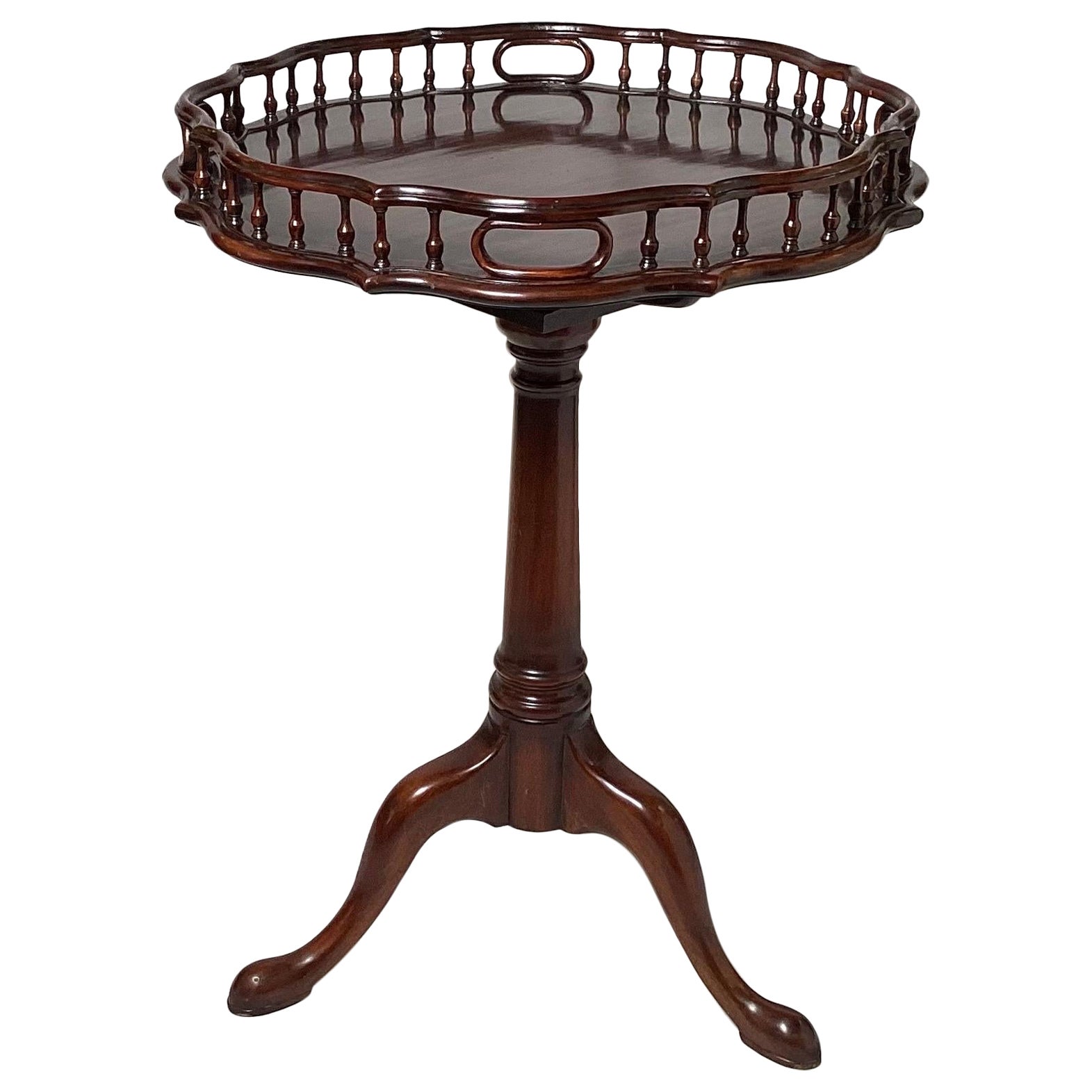 A Burled Walnut Gallery Edge Console Table by Theodore Alexander. For ...