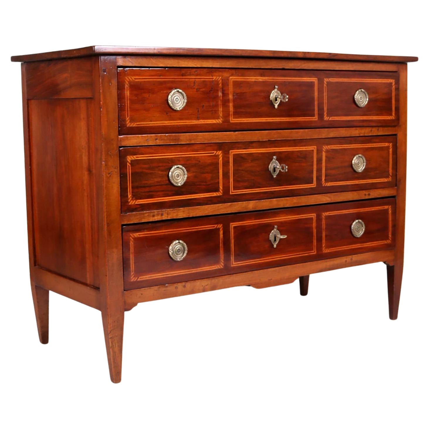 Early 19th Century Italian Louis XVI Chest of Drawers with Fantastic ...