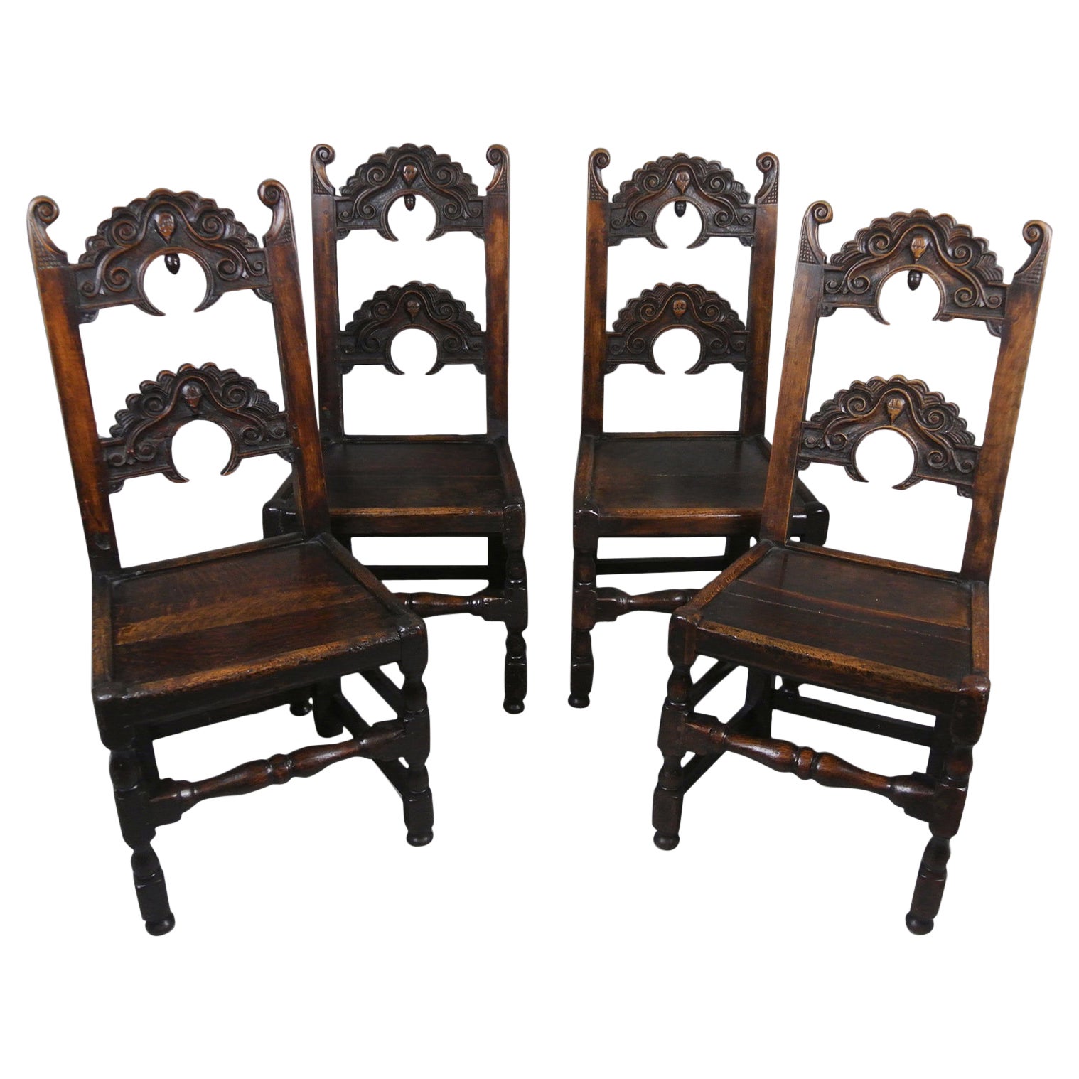 Good 17th Century Back Stool Oak Side Chair c. 1675 For Sale at 1stDibs