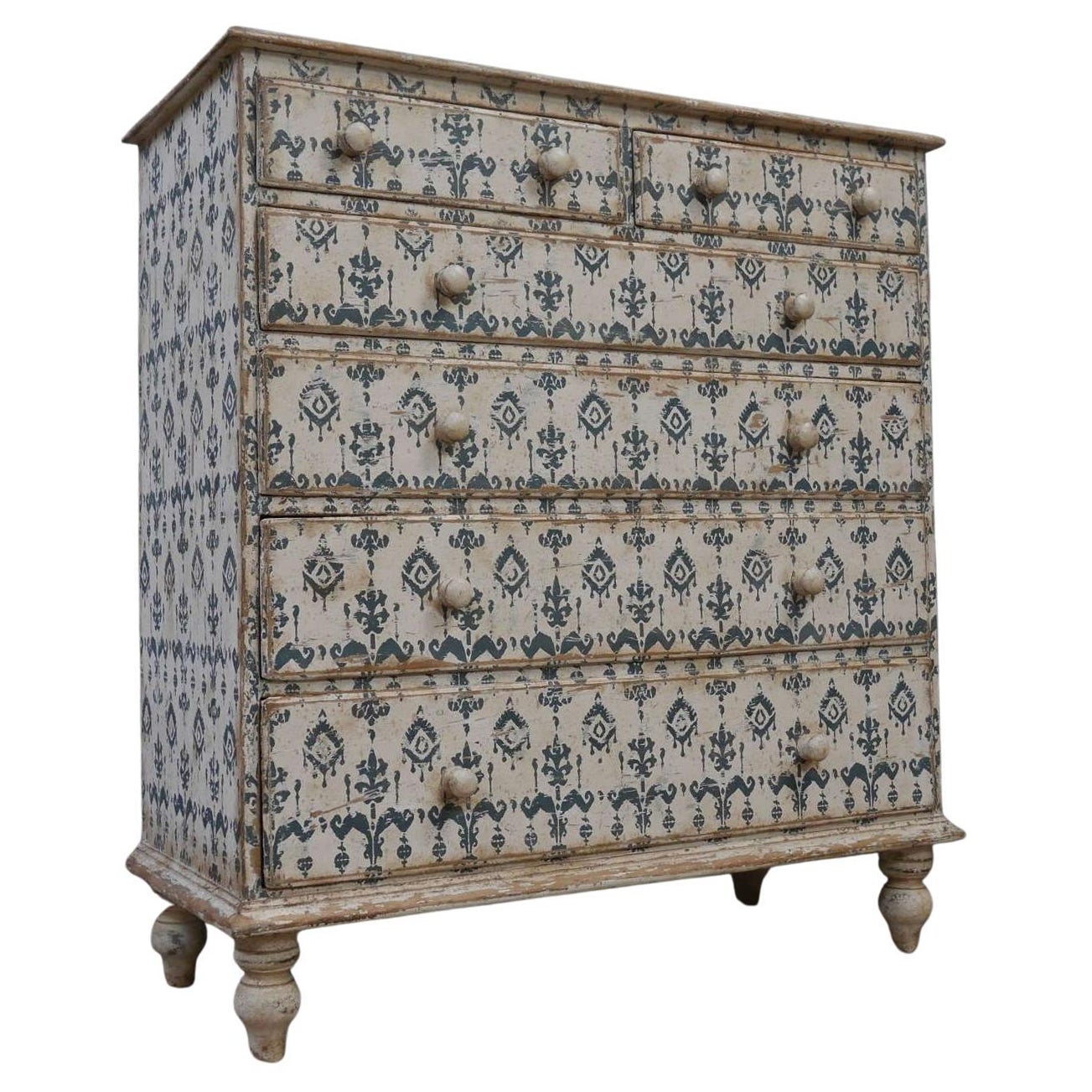 Huge Painted Victorian Irish Chest For Sale at 1stDibs