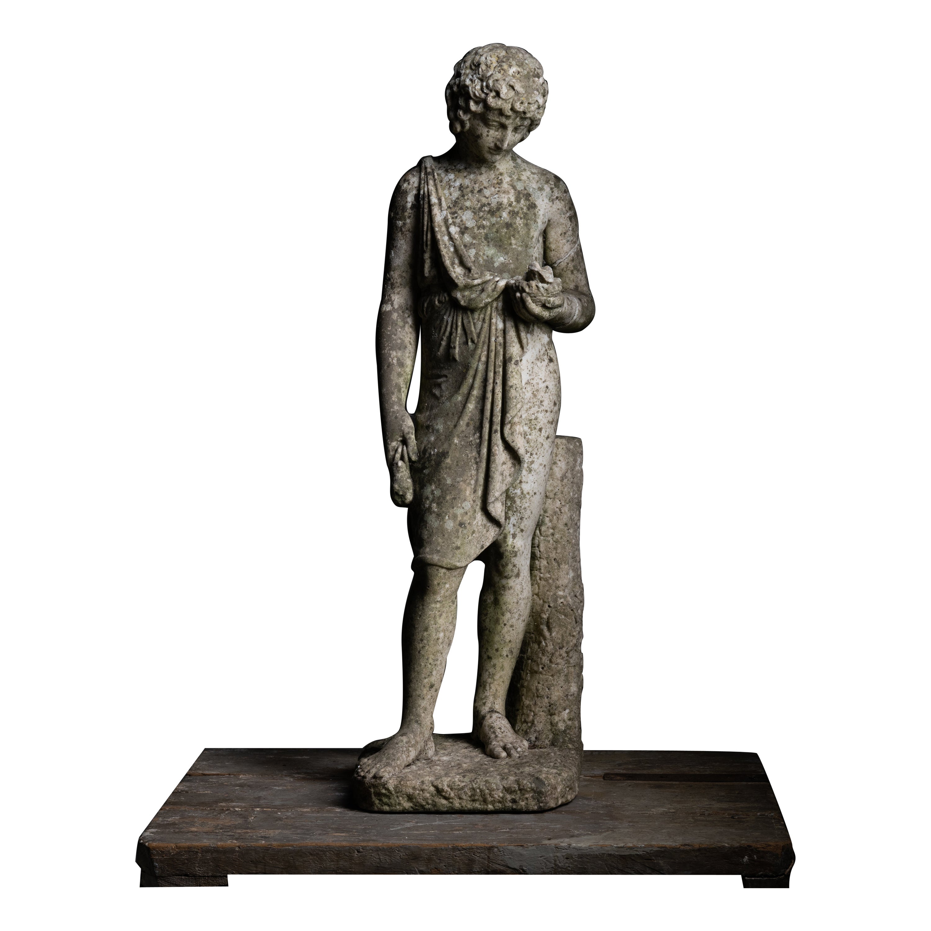 Classical Faux Marble Roundel with a Mask For Sale at 1stDibs