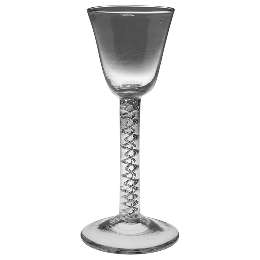 Mercury Twist Wine Glass, circa 1750, 18th Century For Sale at 1stDibs