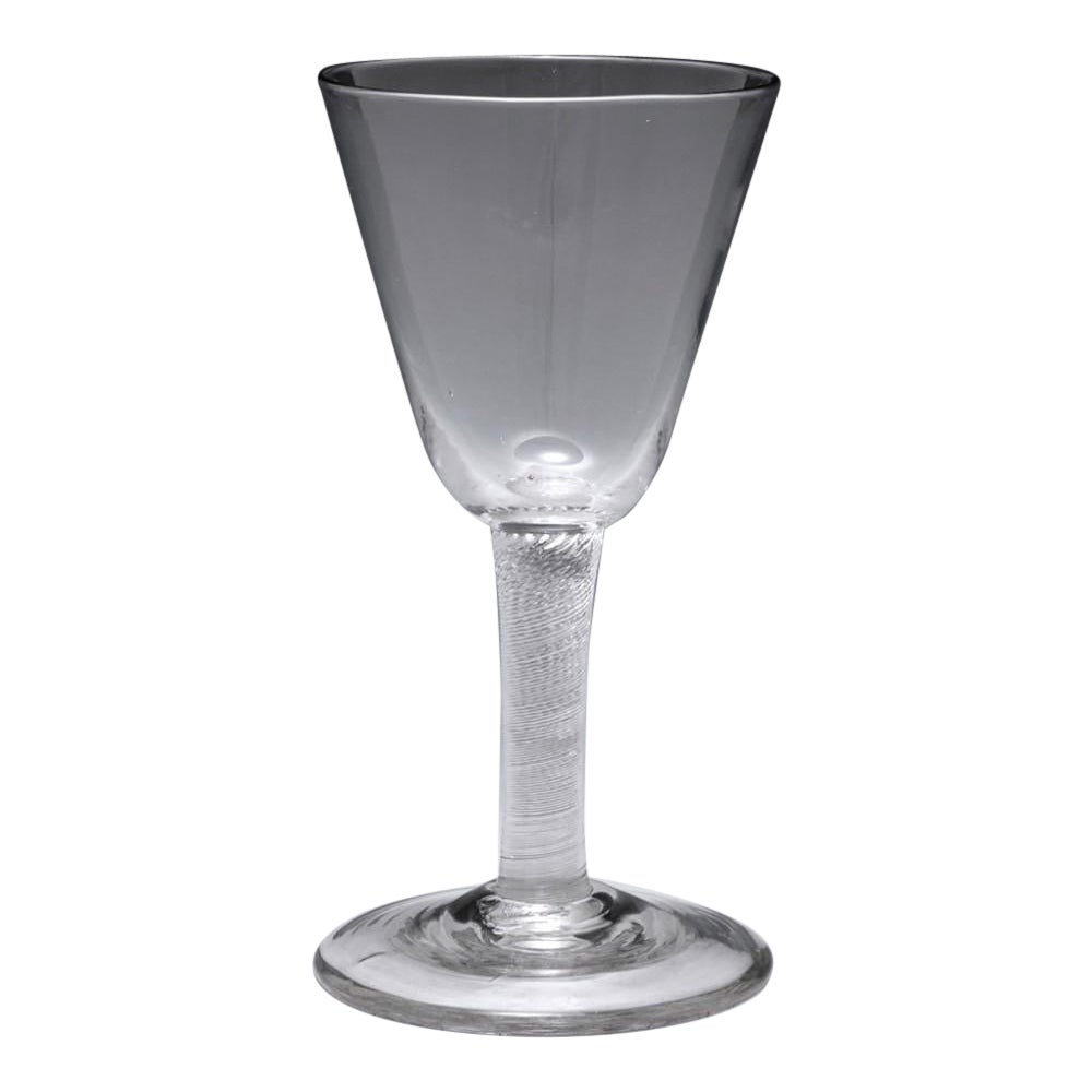 Verre à vin anglais à pied torsadé et incisé, vers 1760 En vente sur ...