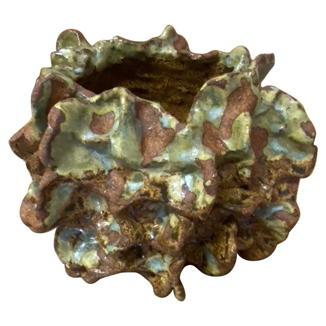 Ceramic Ripple Vase For Sale at 1stDibs