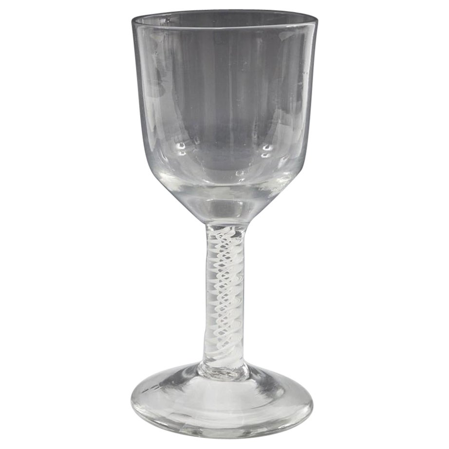 A Leviathan Opaque Twist Stem Goblet, c1760 For Sale at 1stDibs