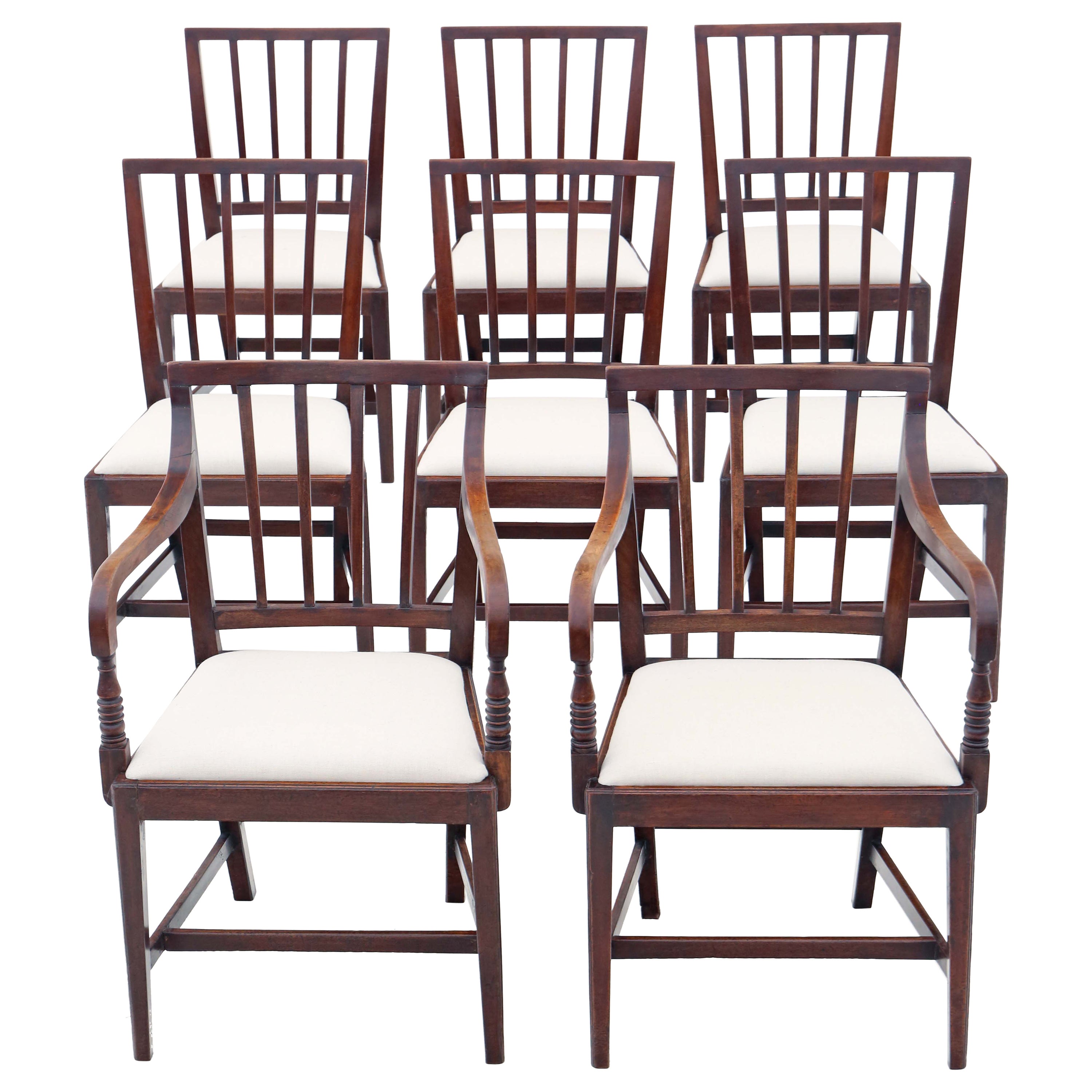 Antique Fine Quality Set of 10 18th Century Carved Mahogany Dining ...