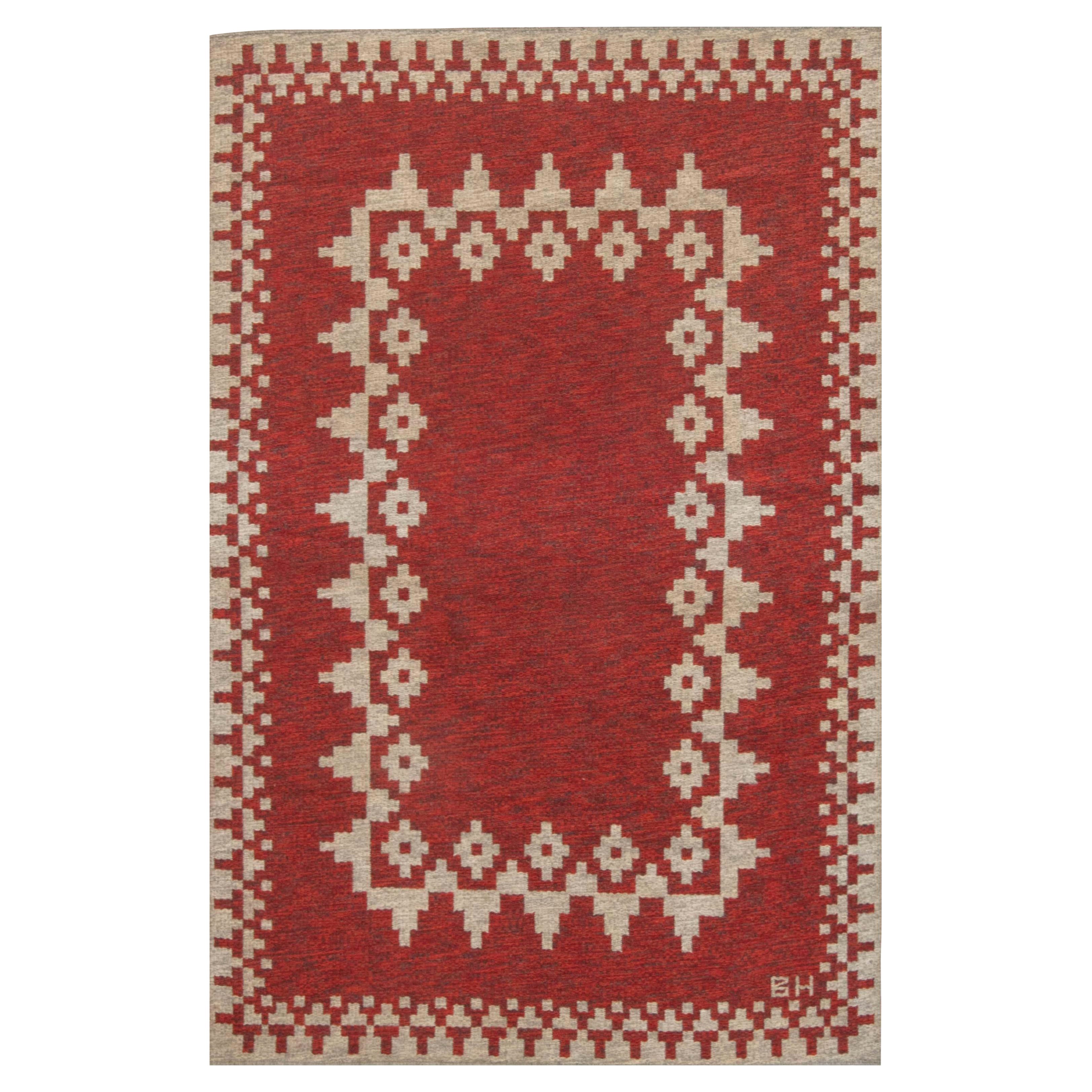 Doris Leslie Blau Collection Midcentury Swedish Double Sided Red Rug ...
