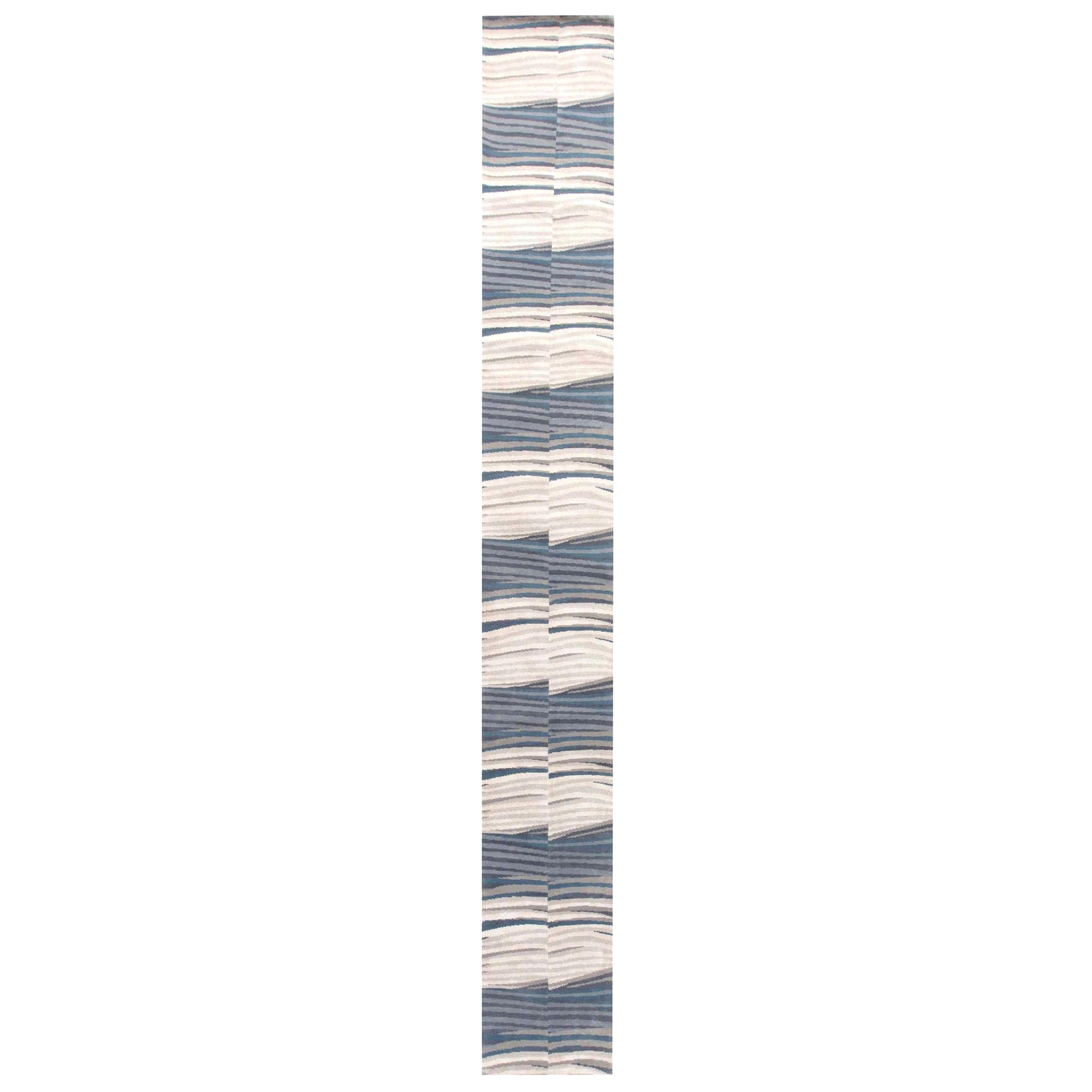 Contemporary Handmade Wool Runner by Doris Leslie Blau For Sale at 1stDibs