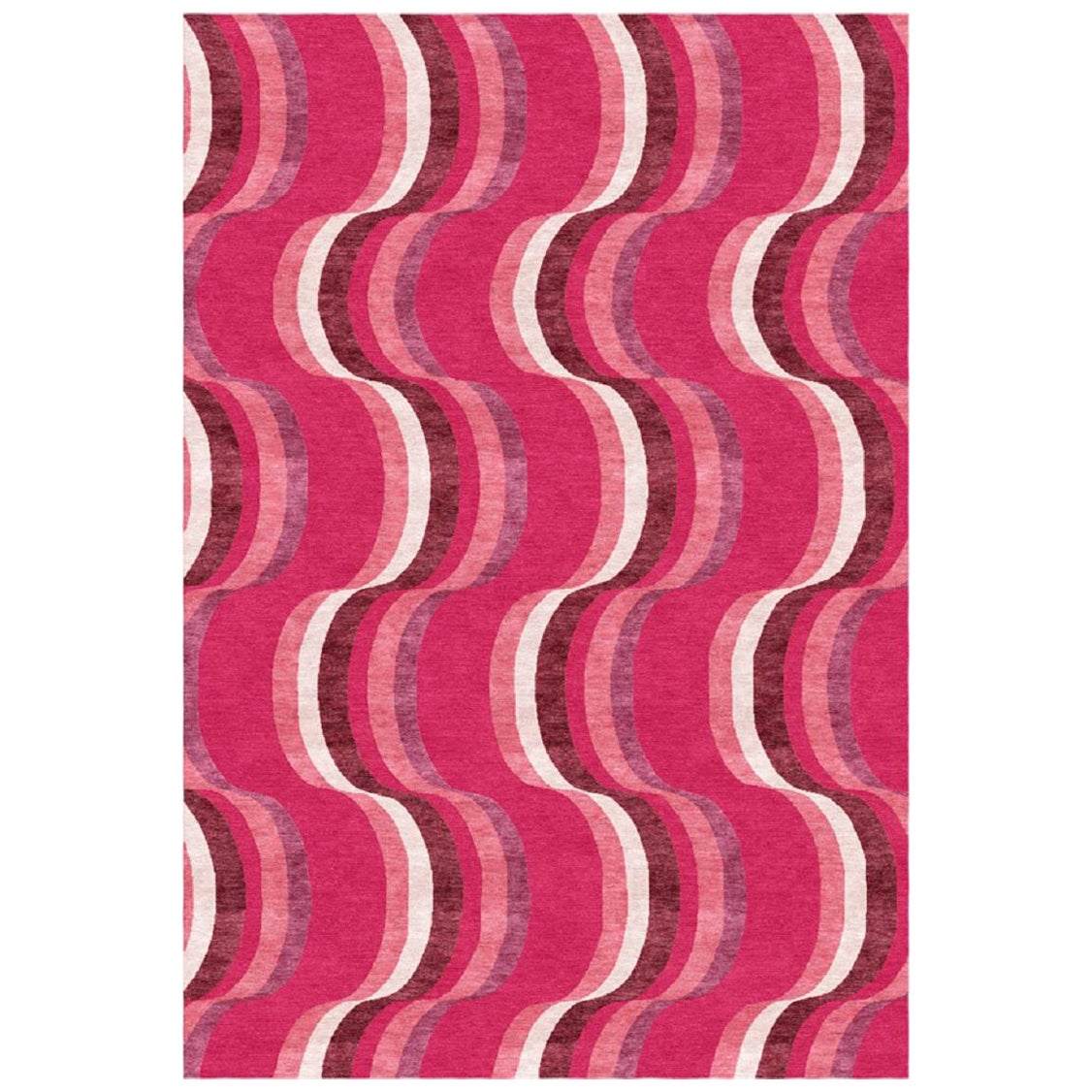 "Ripple Luna" Contemporary Area Rug in Himalayan Wool and Chinese Silk ...