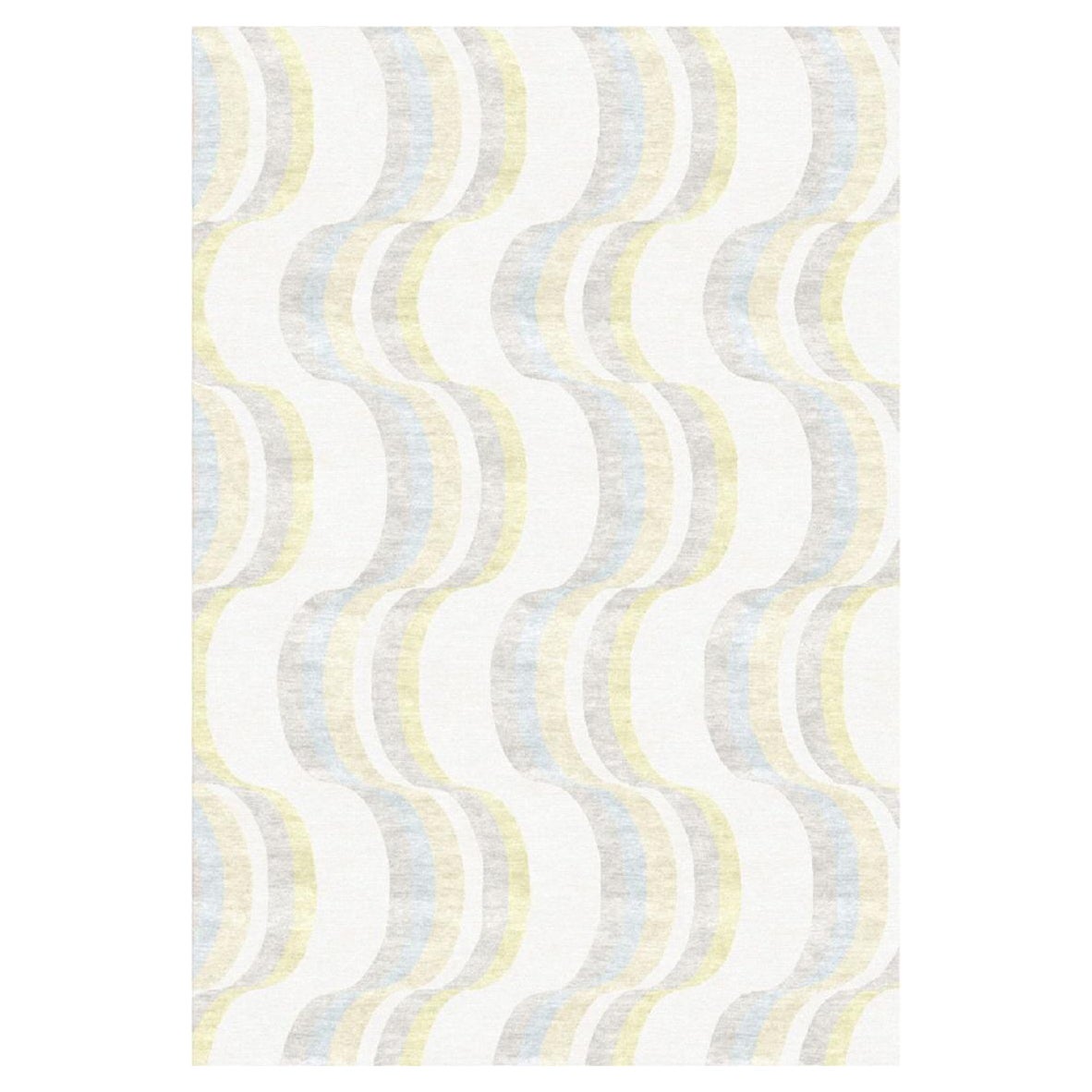 "Ripple Luna" Contemporary Area Rug in Himalayan Wool and Chinese Silk ...