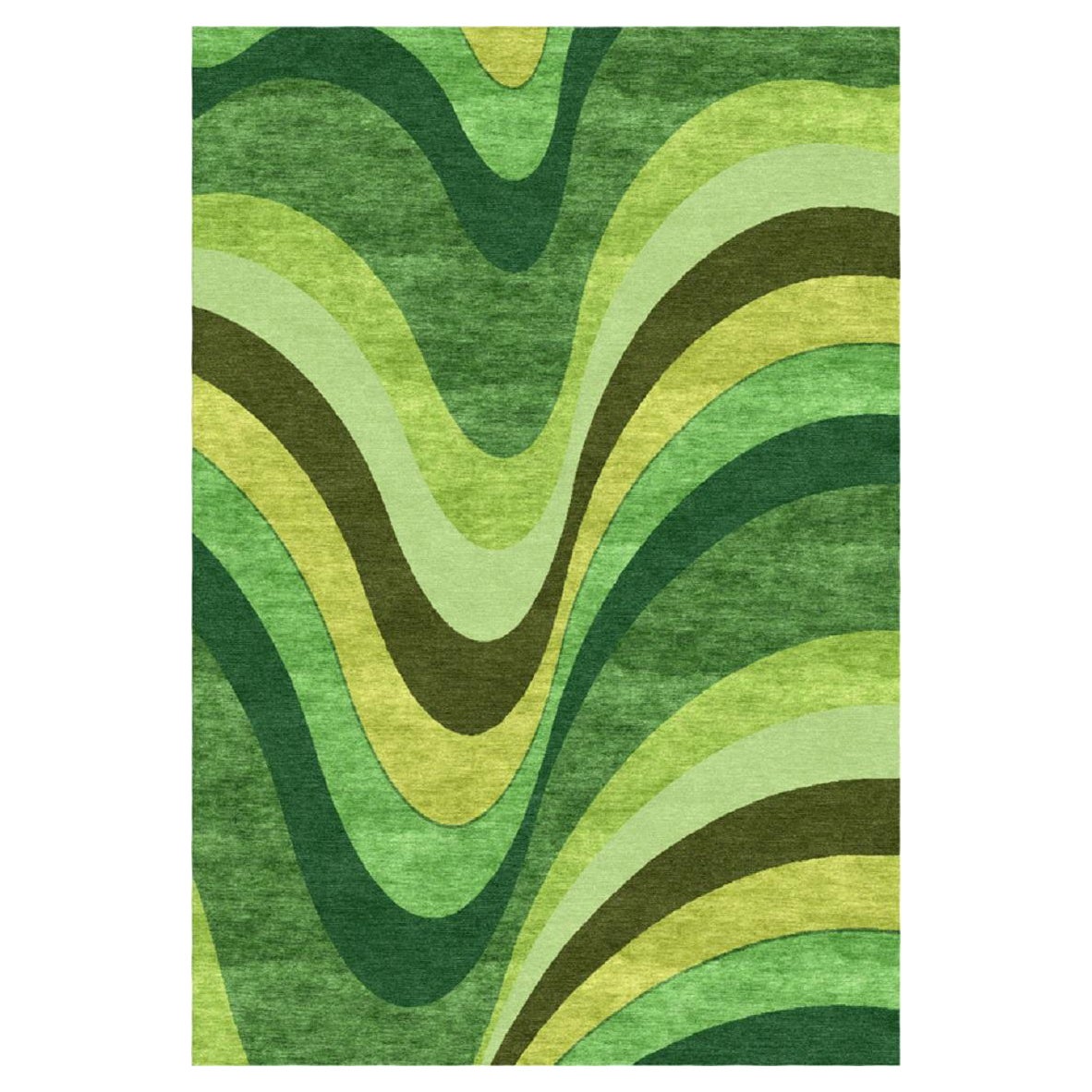 "Wavey Pool" Contemporary Area Rug in Himalayan Wool and Silk For Sale ...