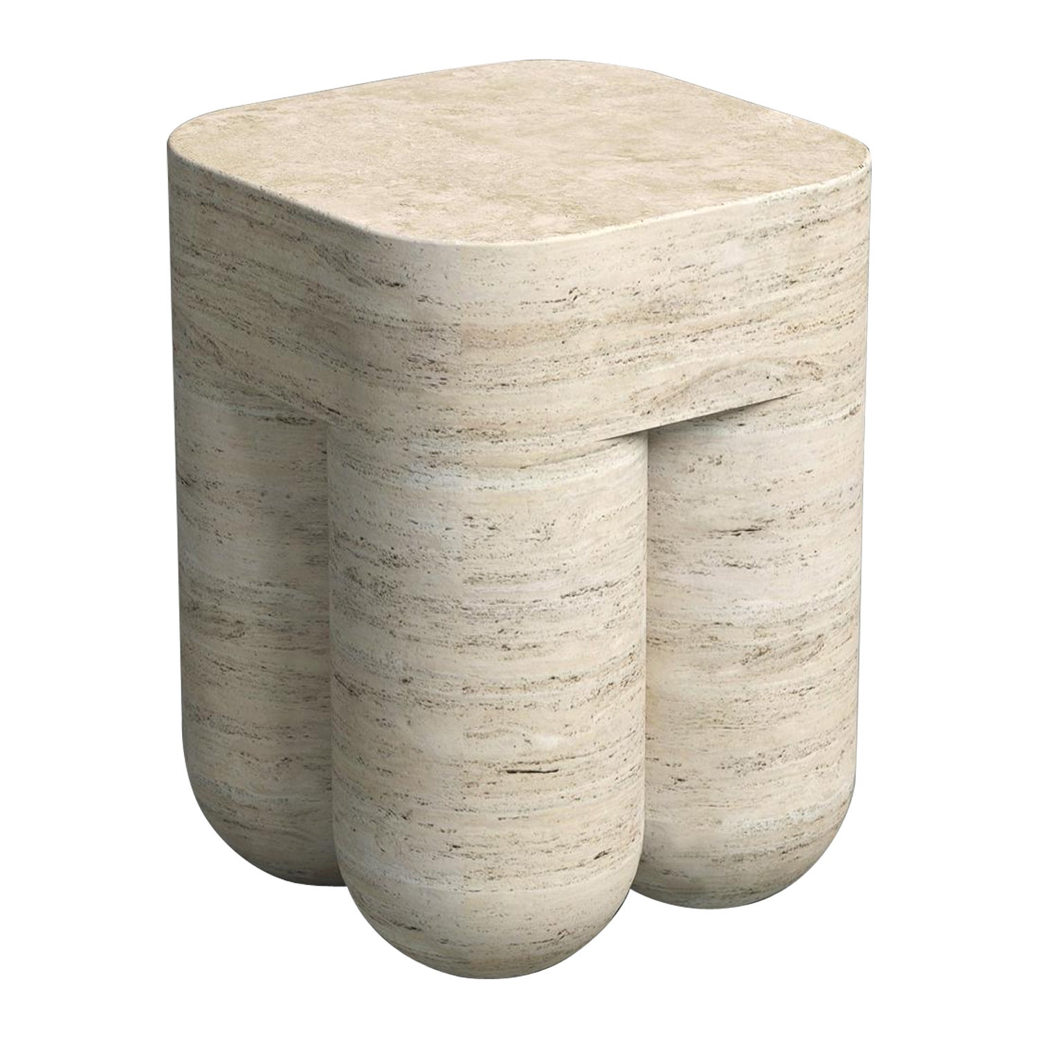 Chunky Stool and Side Table For Sale at 1stDibs