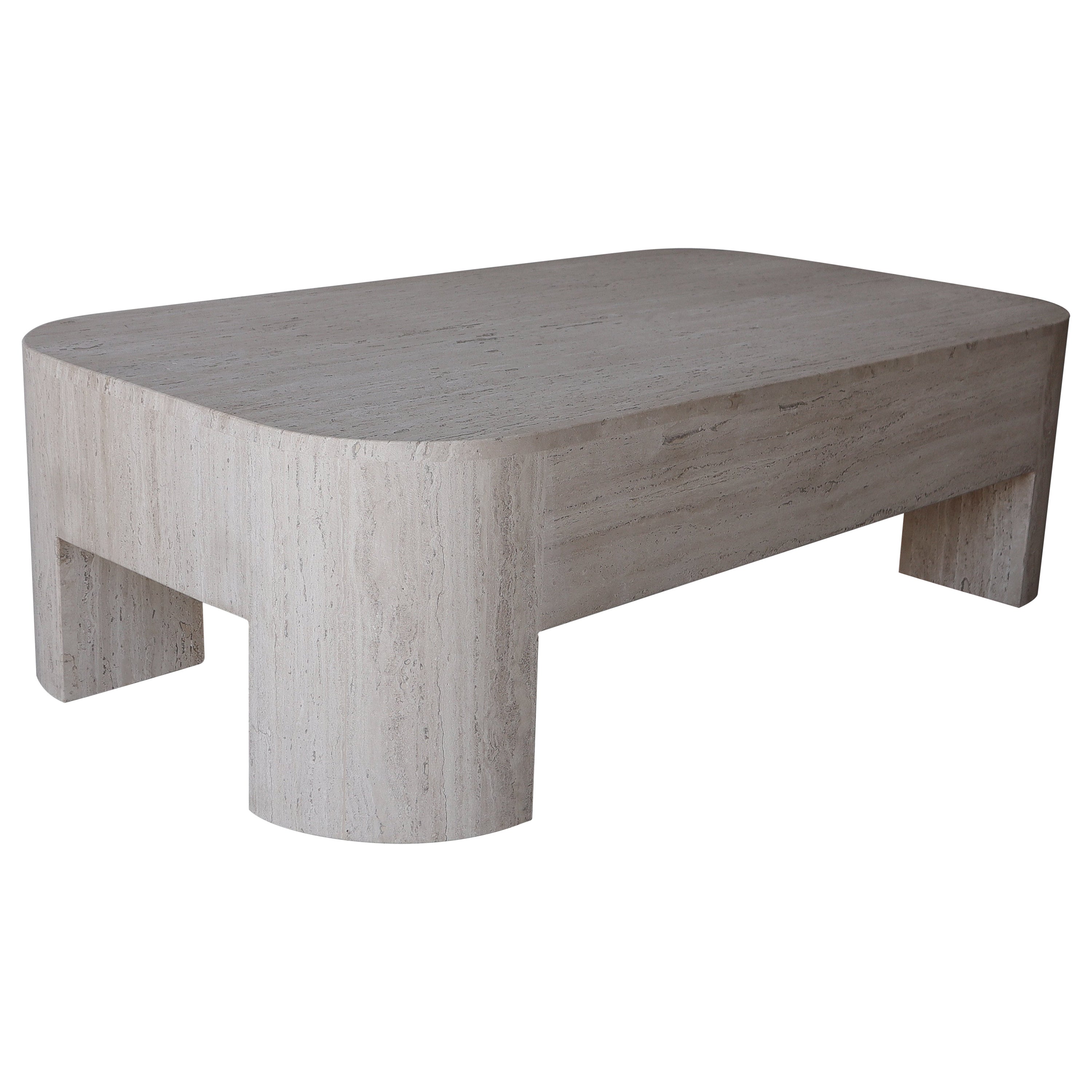 Minimalist Cantilevered Faux Concrete Plaster and Glass Coffee Table ...