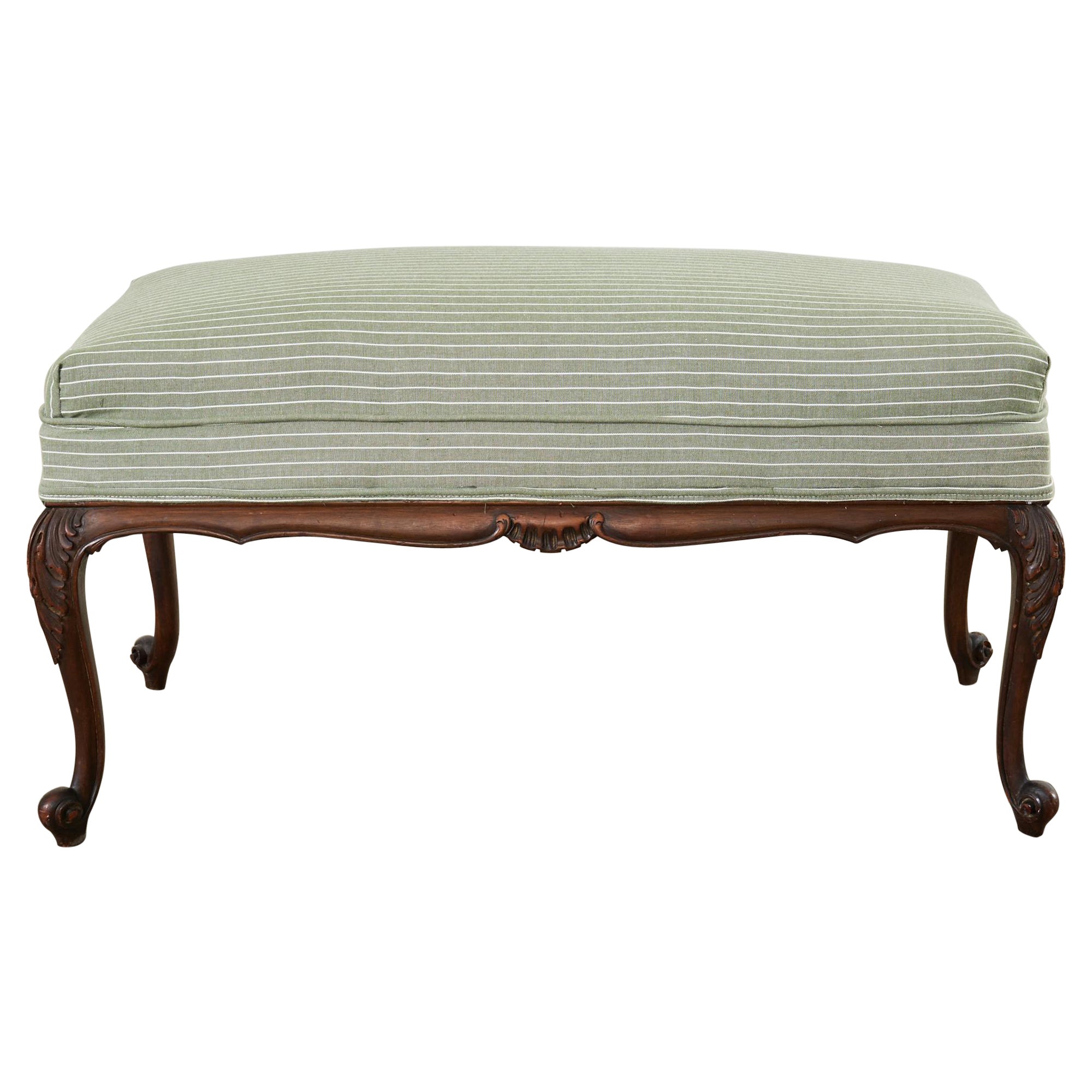 19th Century Country French Provincial Mahogany Bench Seat at 1stDibs