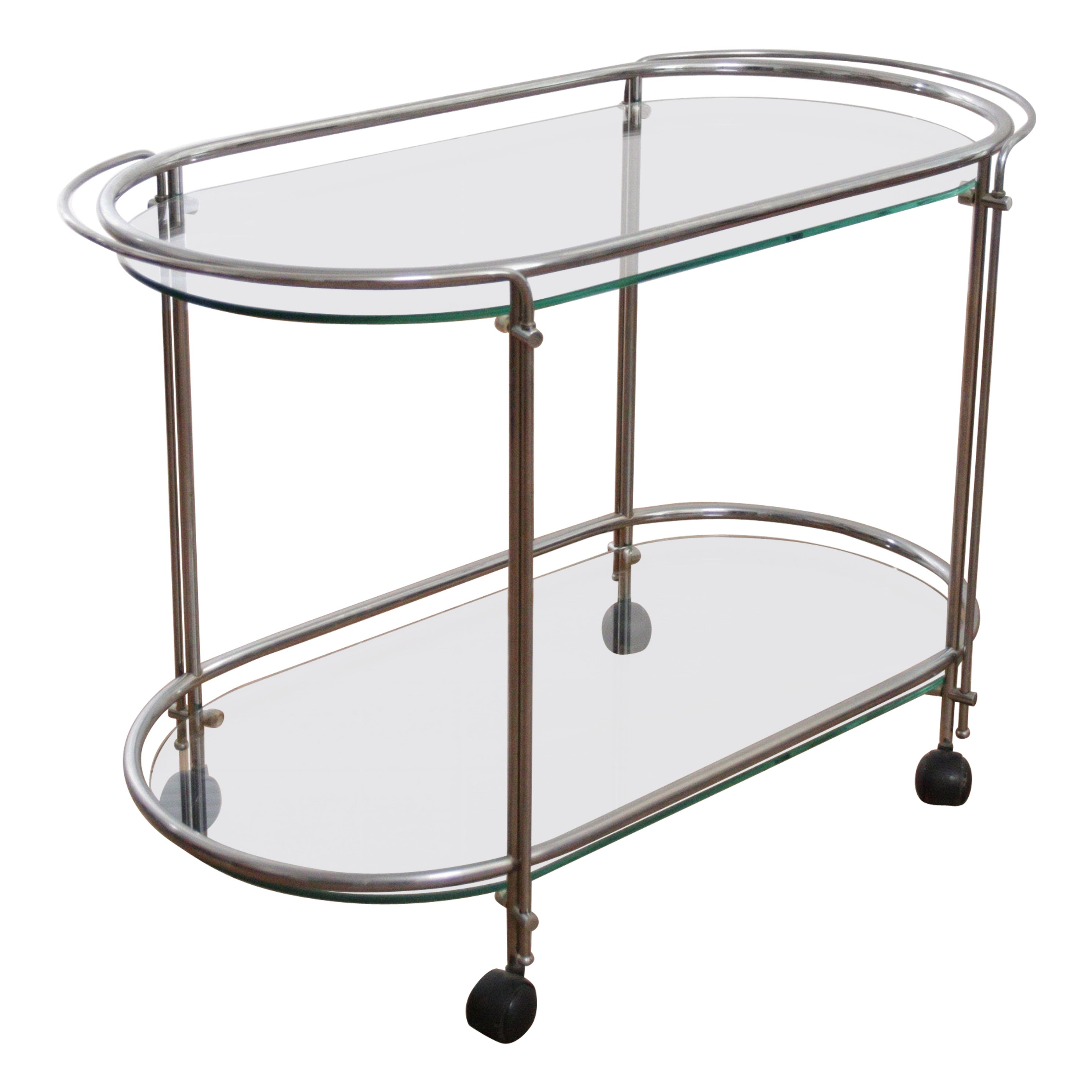 Exclusive Italian Vintage Bar Trolley / Serving Trolley, Aldo Tura, Red ...