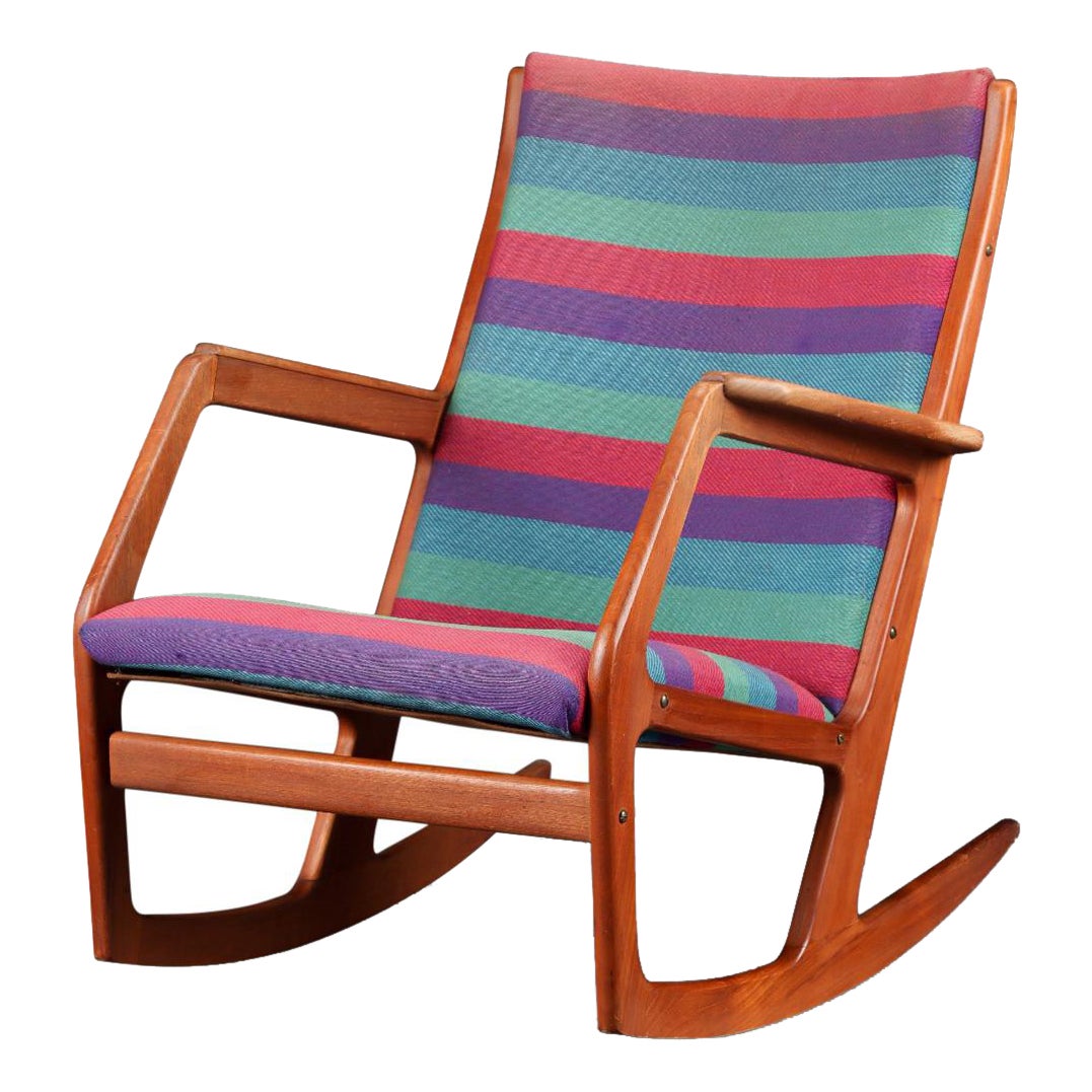 Danish Modern Teak Rocking Chair by Holgar Georg Jensen at 1stDibs ...