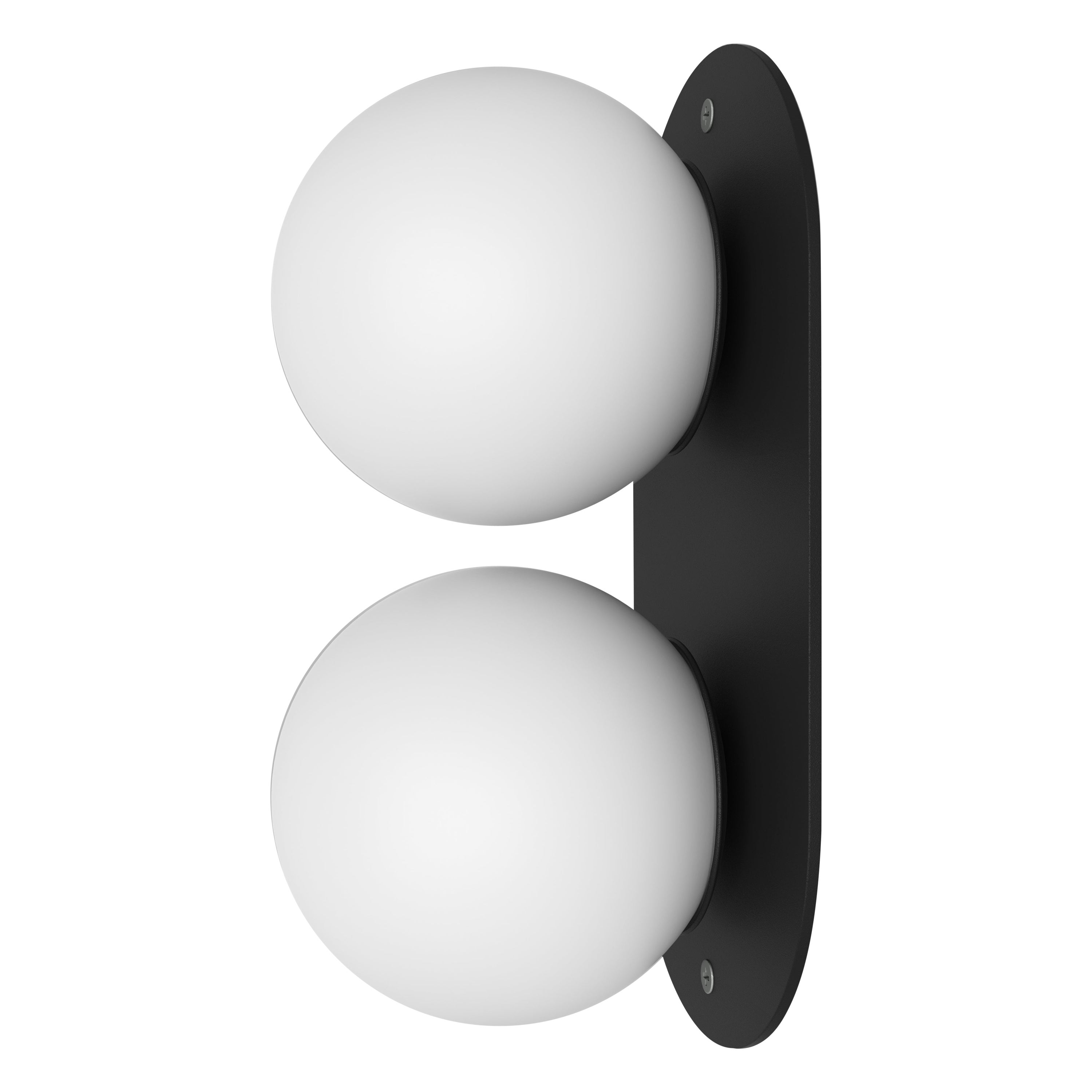 Minimalistic Wall Lamp, Modern Steel Lighting, Glass Sphere Edition For ...