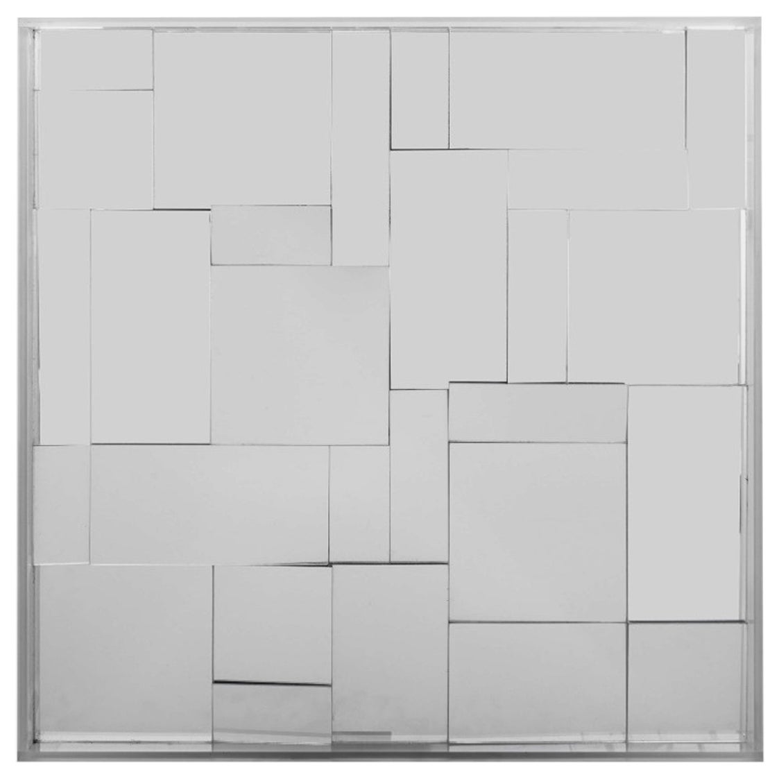 Modern Metal Frame Wall Mirror at 1stDibs | metal framed mirrors, metal ...