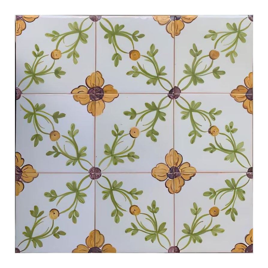 Hand Painted Portuguese Tiles in Pure Clay and Fine Ceramic "Óbidos ...