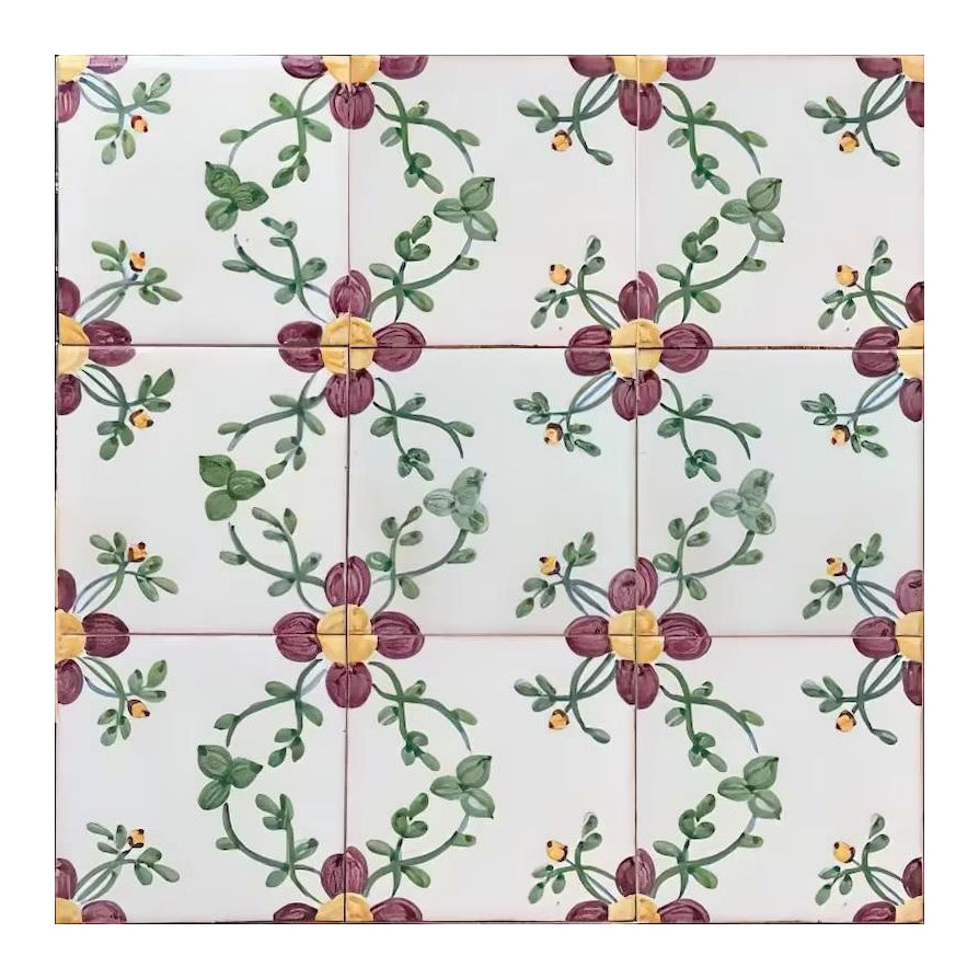 Hand Painted Portuguese Tiles in Pure Clay and Fine Ceramic "Óbidos ...